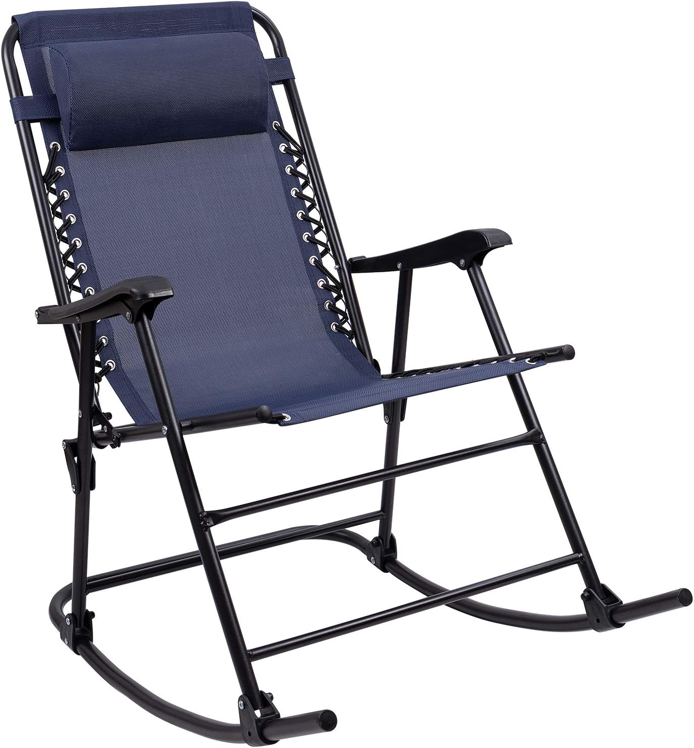 Amazon.com: Furniwell Silla mecedora de gravedad cero para patio, para ...