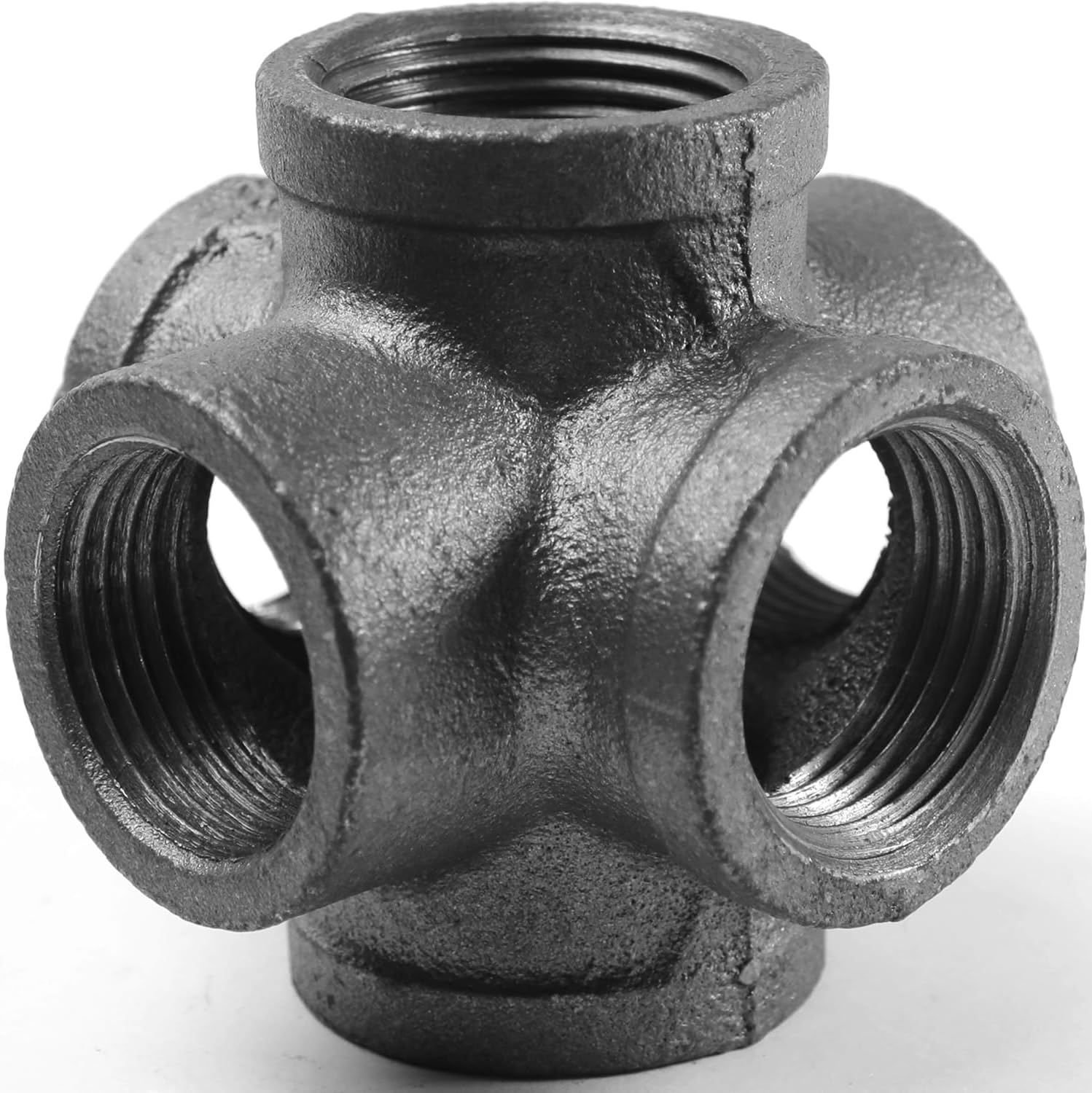 Amazon.com: AGUTEA Black 6-Way Side Exit Cross, Cast Iron Pipe Fitting ...