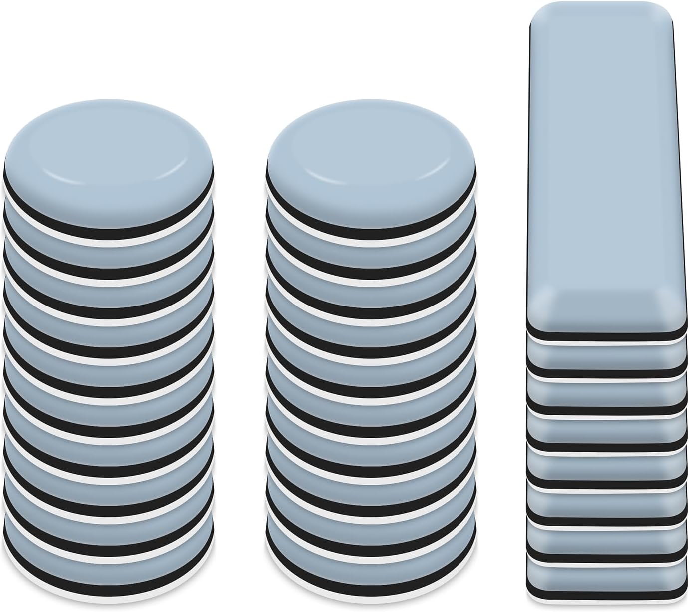 MABAHON 28 Pcs Teflon furniture sliders 20 x 25mm 70x19mm PTFE Teflon ...