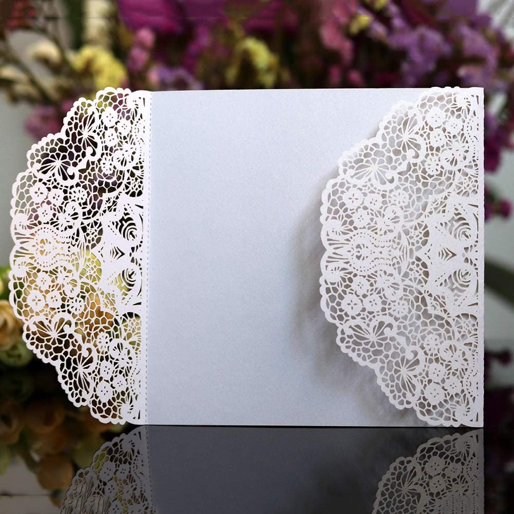 Diy Lace Wedding Invitation Kits Vintage Wedding Invitation Template,