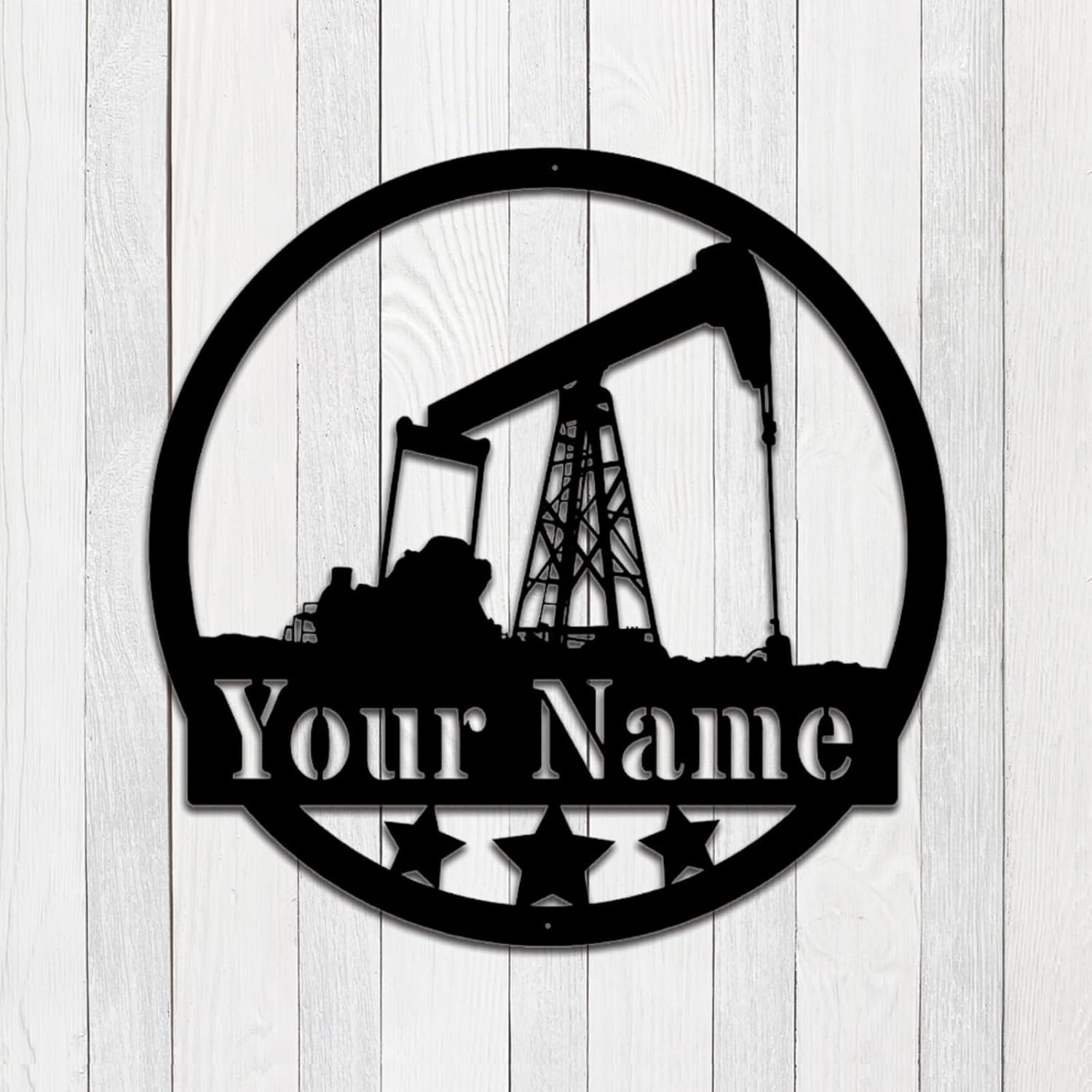 Amazon.com : Custom Oil Rig Metal Wall Sign - Personalized Oil Rig ...