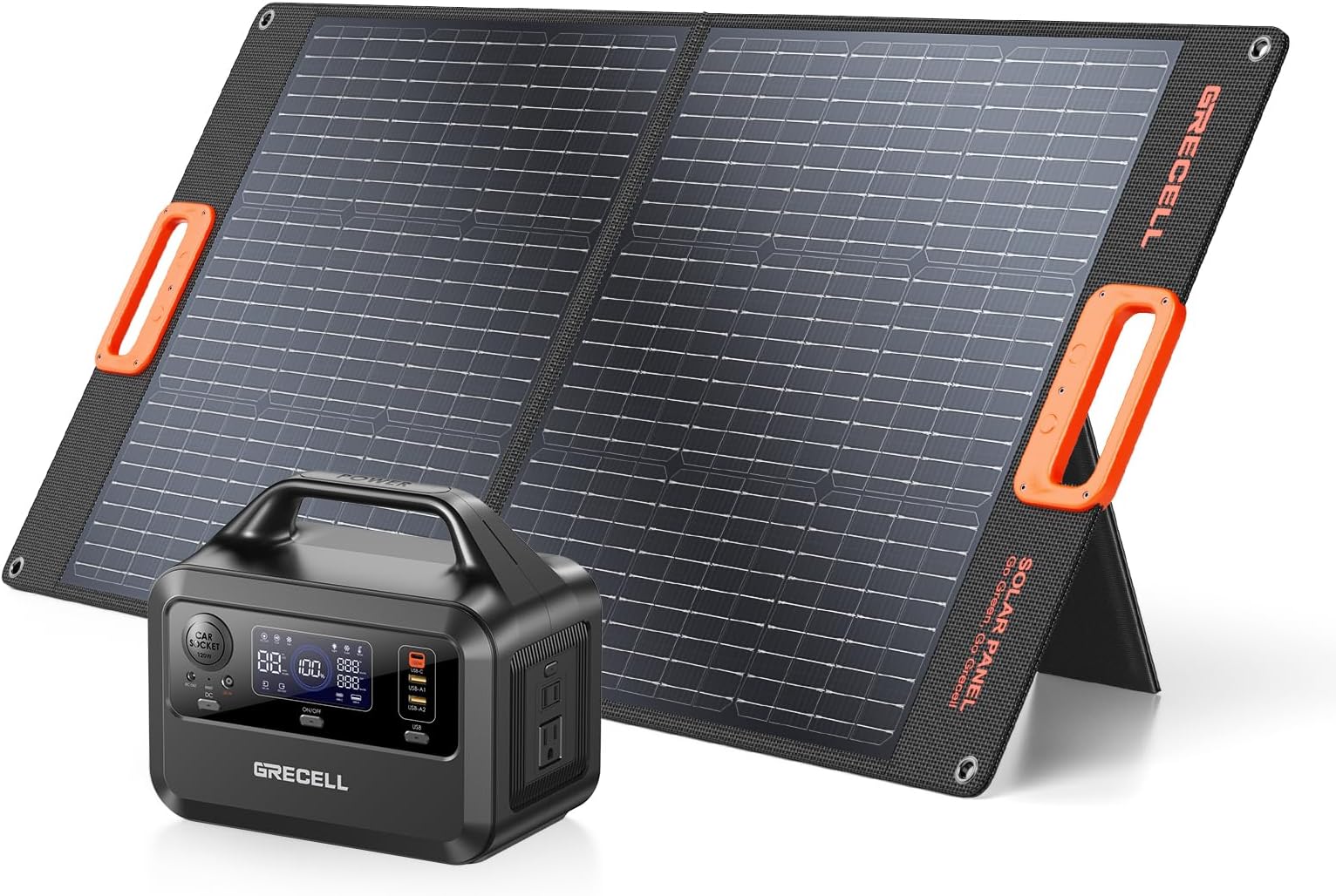 Amazon.com: Portable Power Station 300W with 100W 20V Portable Solar ...
