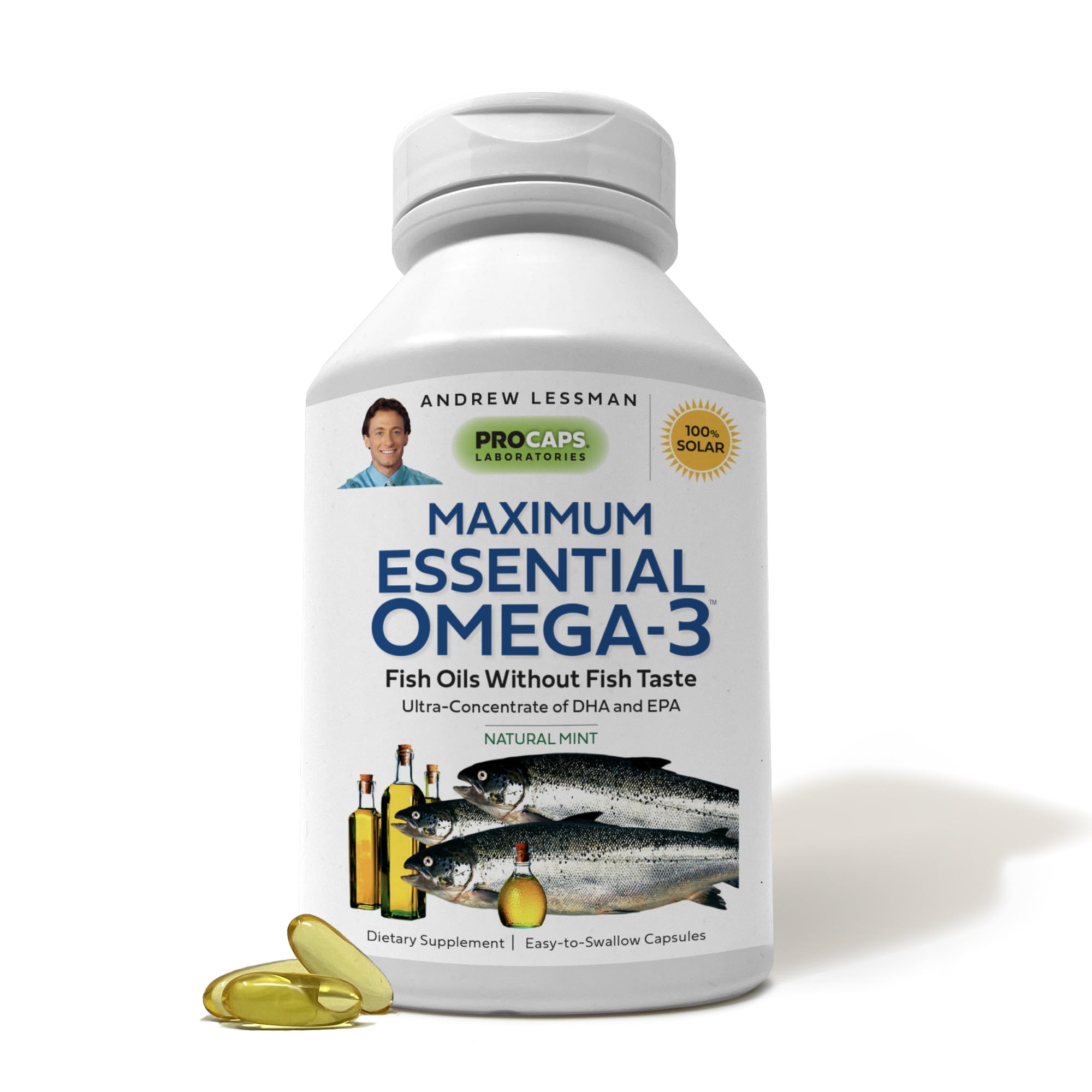 Amazon.com: ANDREW LESSMAN Maximum Essential Omega-3 Mint - 60 Softgels ...