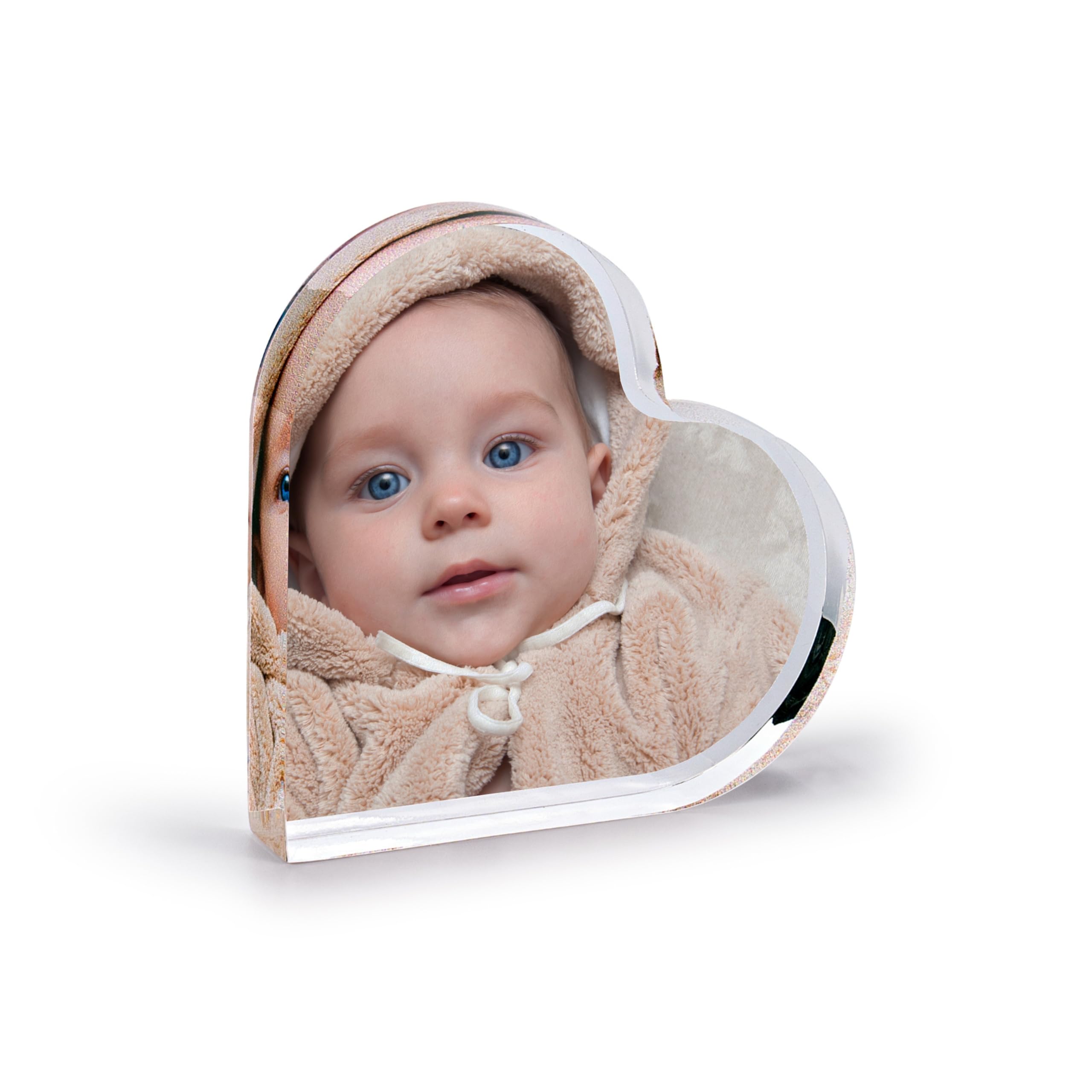 Amazon.com: Acrylic Photo Block, Custom Photo Gifts, 3.5x3.5" Heart | 0 ...