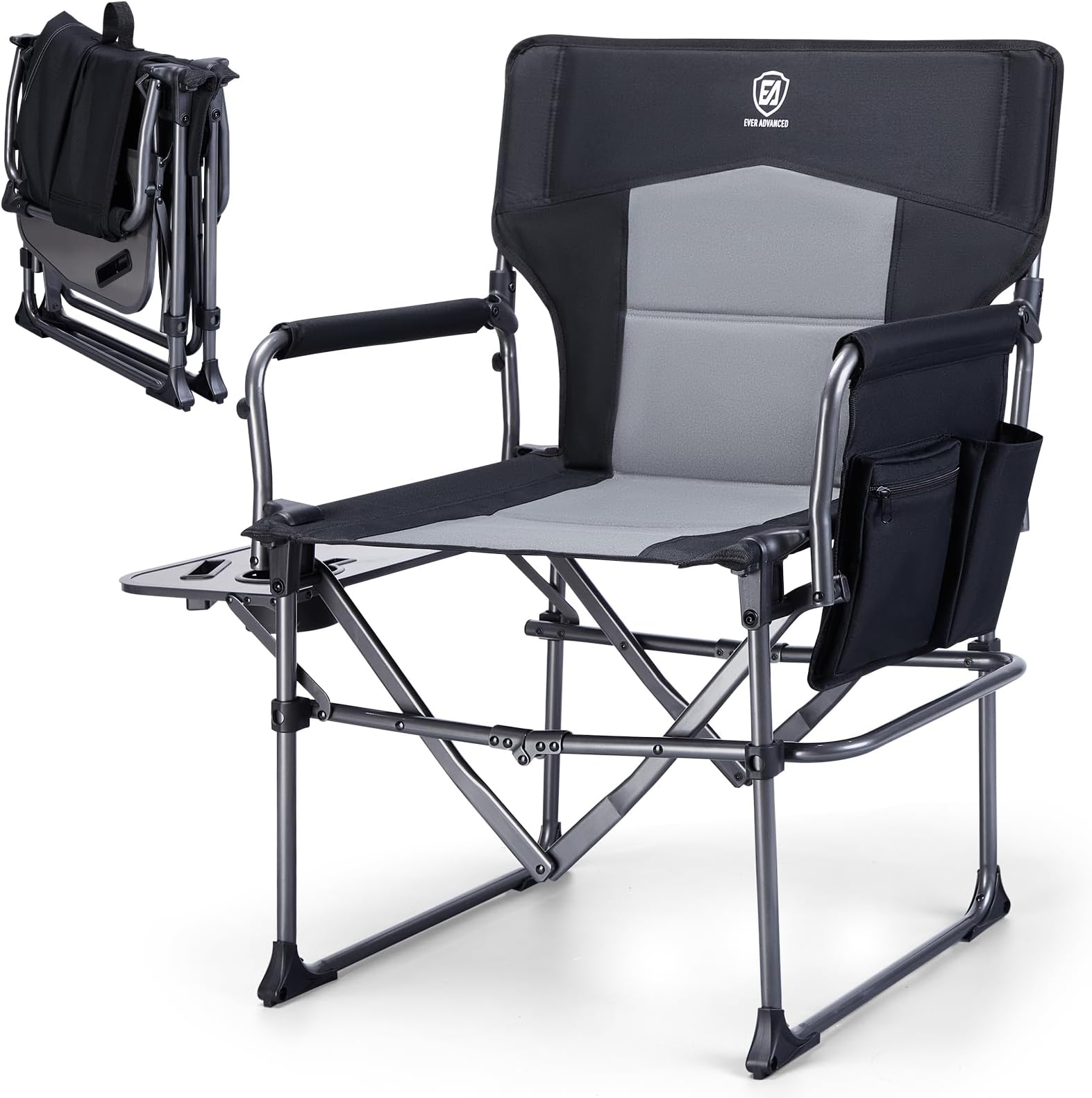 KingCamp Directors Chair Folding Camping Chairs for Adults with Side ...