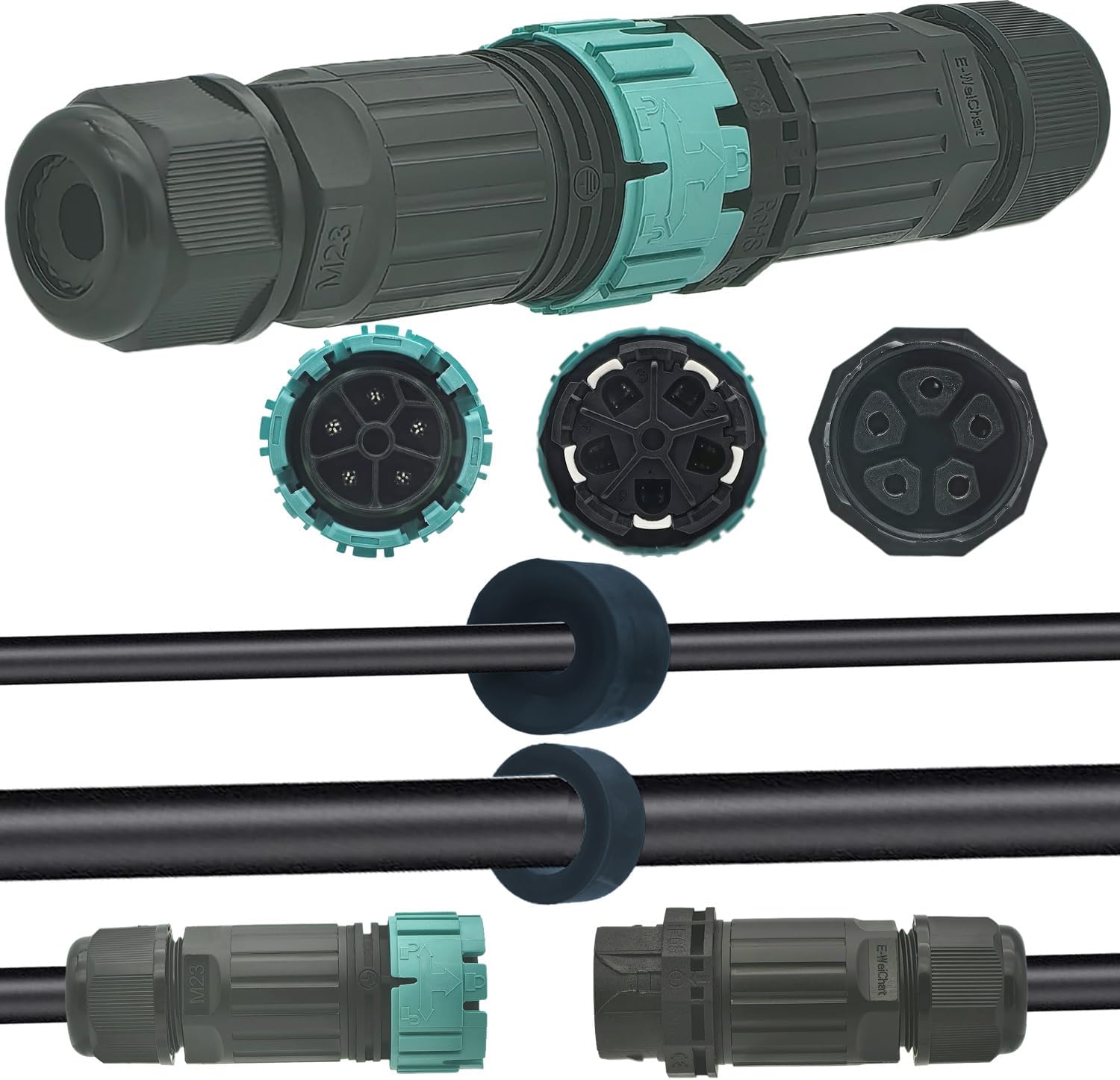 Outdoor Ccable Connector, CTRICALVER Waterproof Electrical Connector ...