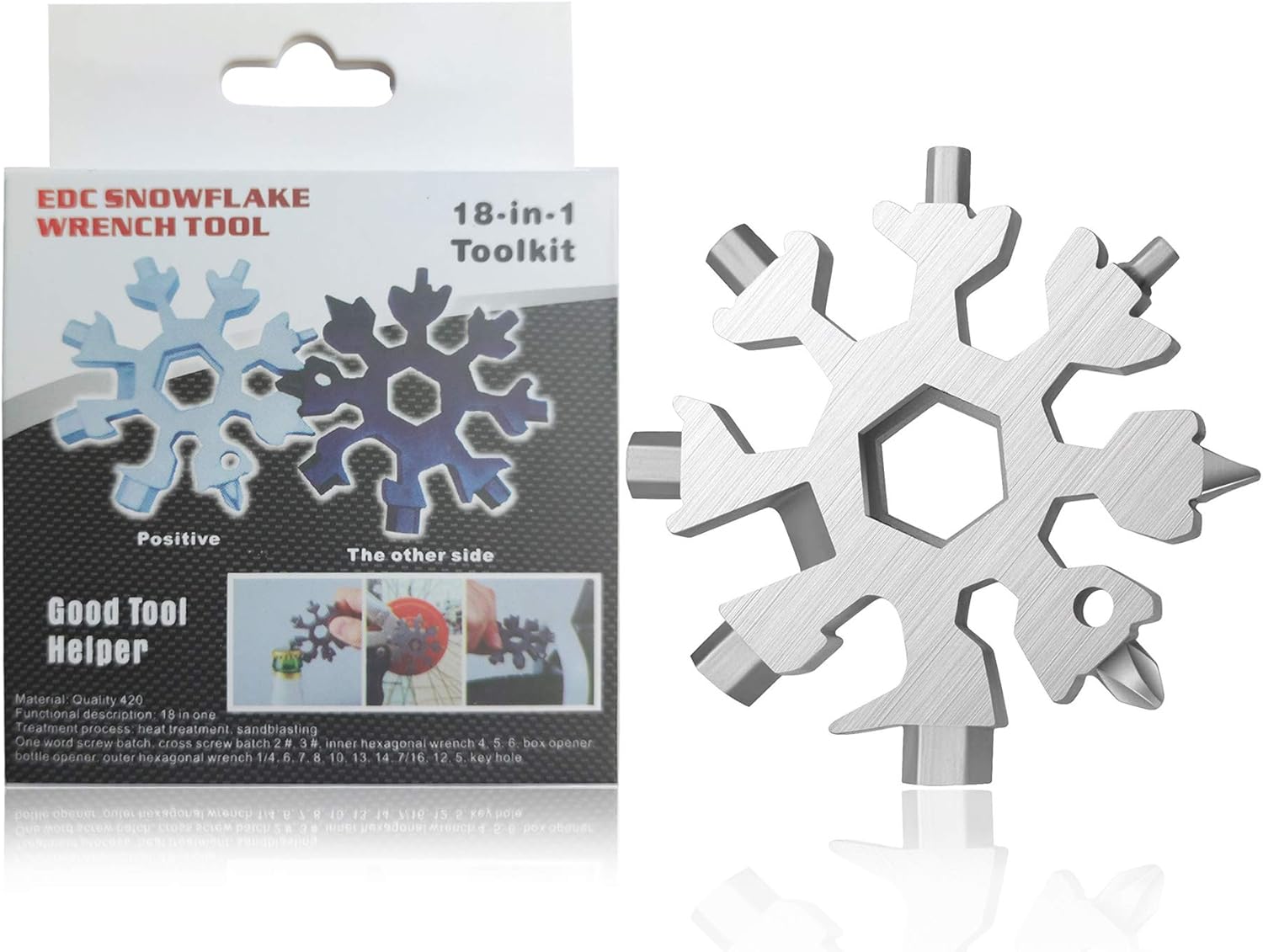 Amazon.com: 18-in-1 snowflake multi-function tool, snowflake tool, beer ...