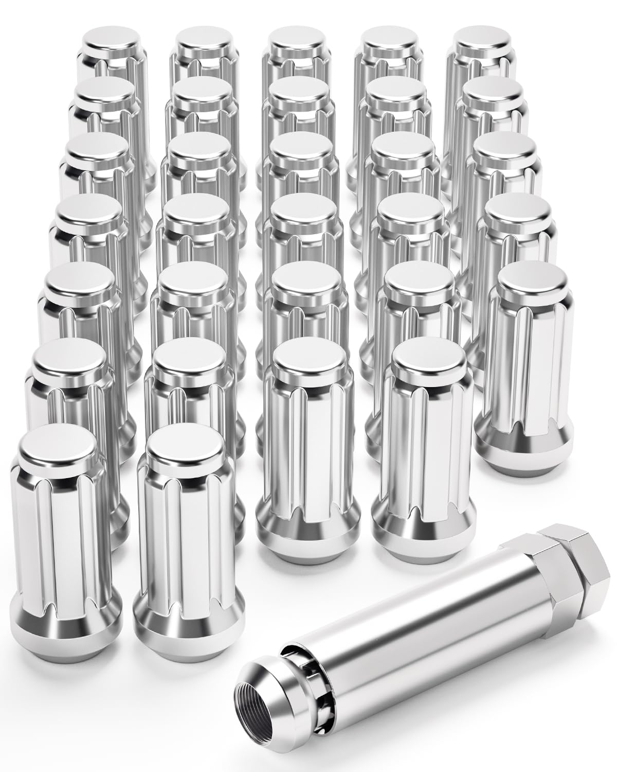 OMT M14x1.5 Wheel Lug Nuts 32 Pack, Chrome Lug Nuts Nepal | Ubuy
