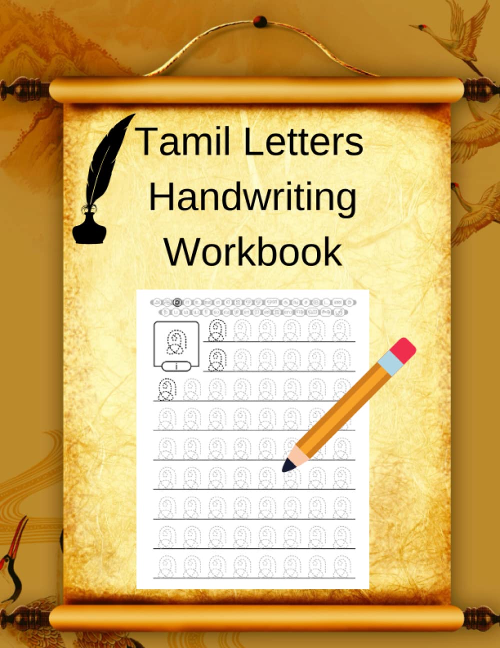 Buy Tamil Letters Handwriting Workbook: Book for practicing calligraphy ...