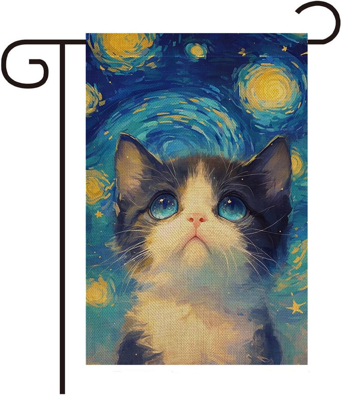 Amazon.com : Cute Cat Garden Flag Summer Garden Flags 12 x 18 Inch ...