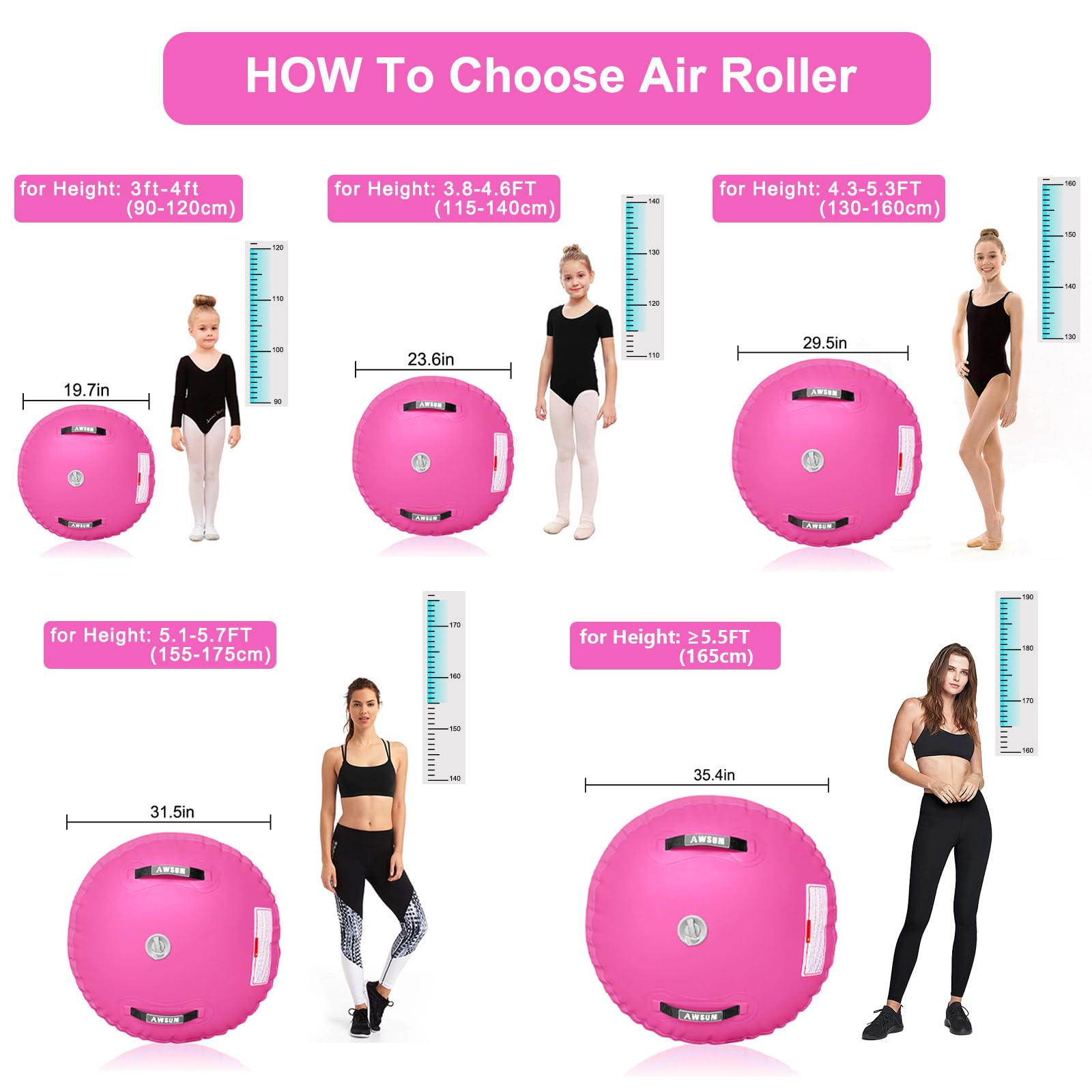 Snapklik.com : Air Roller Gymnastics Barrel Inflatable Tumbling Mat ...