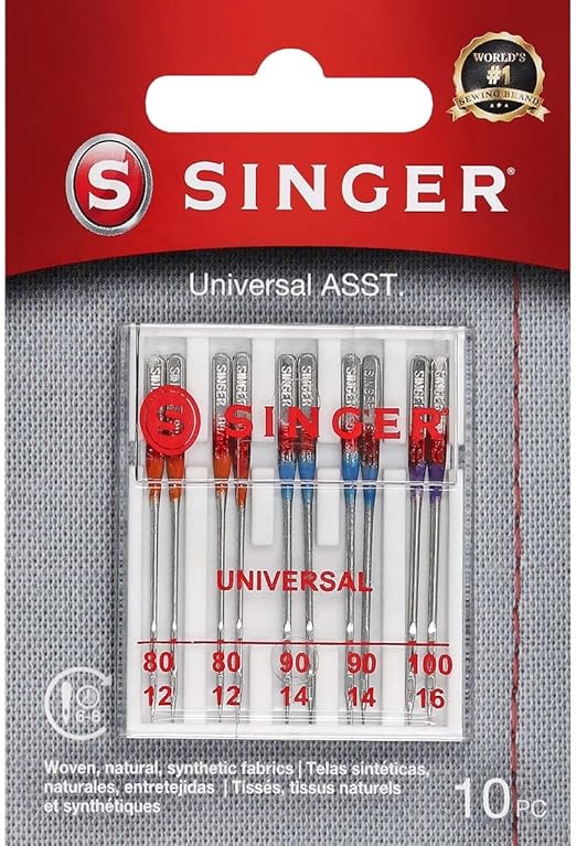 Amazon.com: SINGER Regular Point Sewing Machine Needle, Size 80/12, 90/ ...