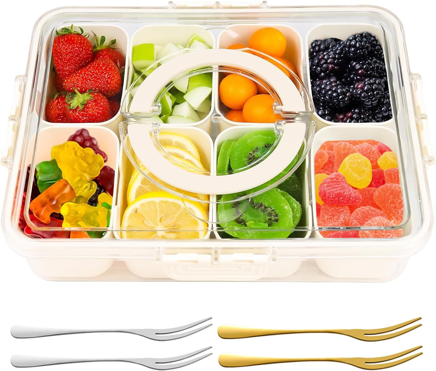 Amazon.com | HONPRODO Snackle Box Container, Divided Serving Tray with ...