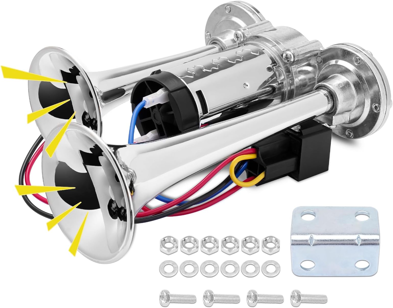 Amazon.com: YEHERIT 12V 600DB Upgraded Air Horn Dual Trumpets, Super ...