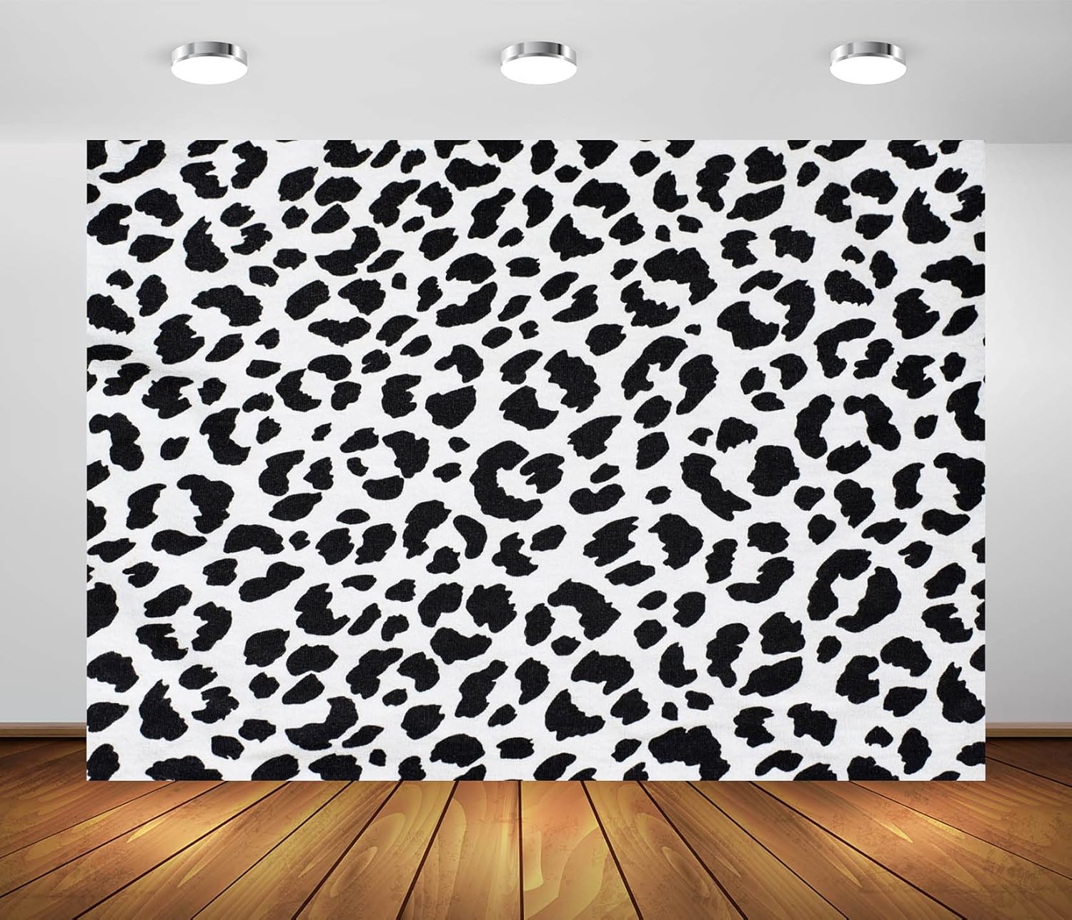 Amazon.com : Loccor 5x3ft Fabric Leopard Print Pattern Backdrop White ...