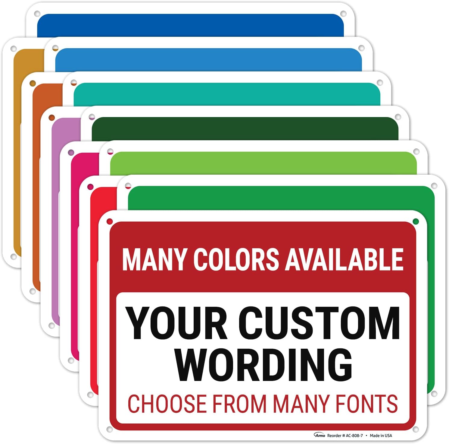 Amazon.com: Custom Sign, Custom Sign for Business, Indoor/Outdoor use ...