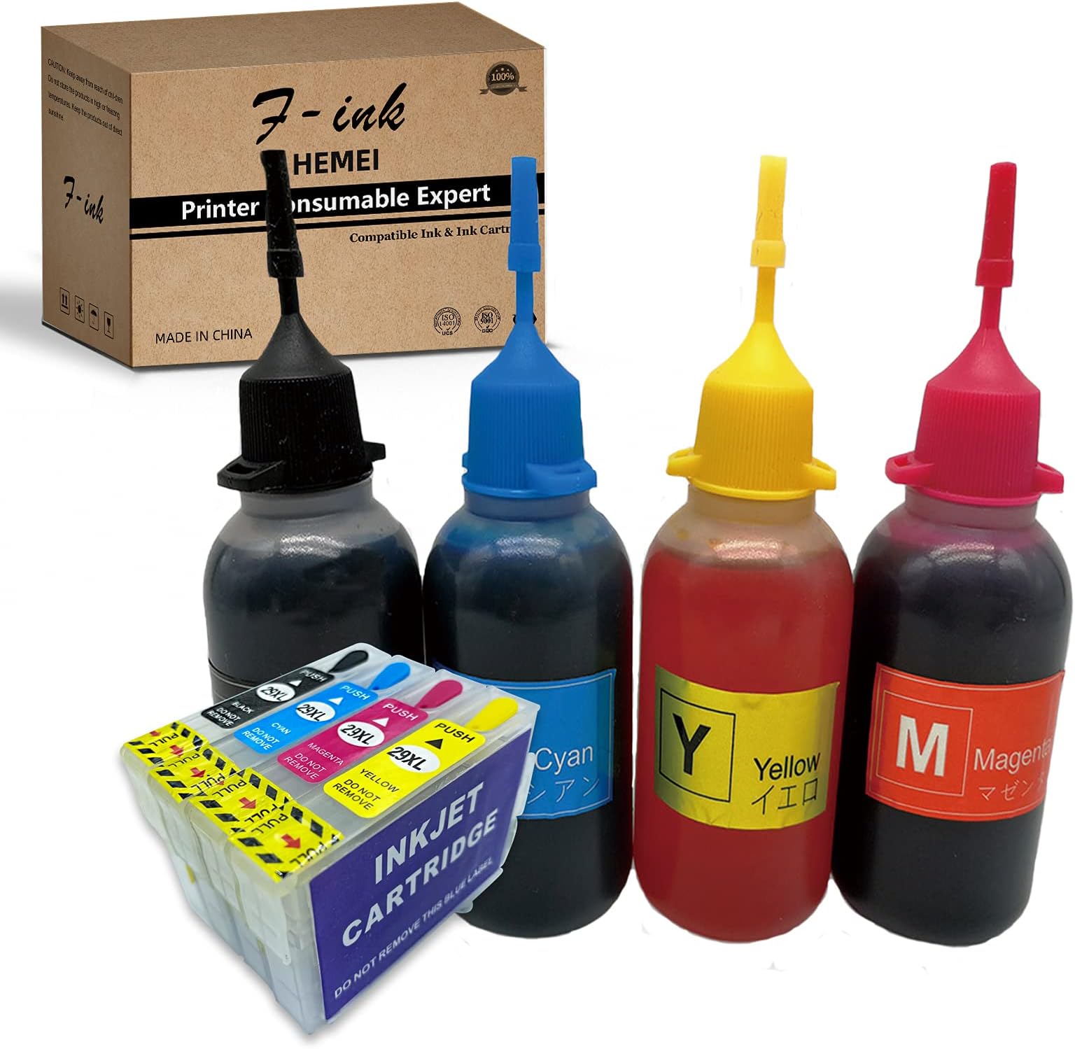 Refillable Ink 29XL & 50ml Bottle Compatible with Home XP-255 XP-257 XP ...