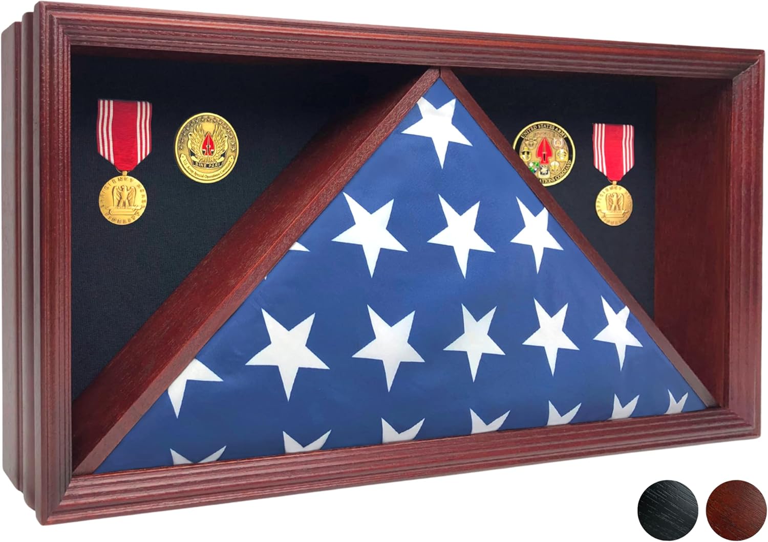 Amazon.com - ILOT Military Shadow Box - Solid Wood Flag Case for ...