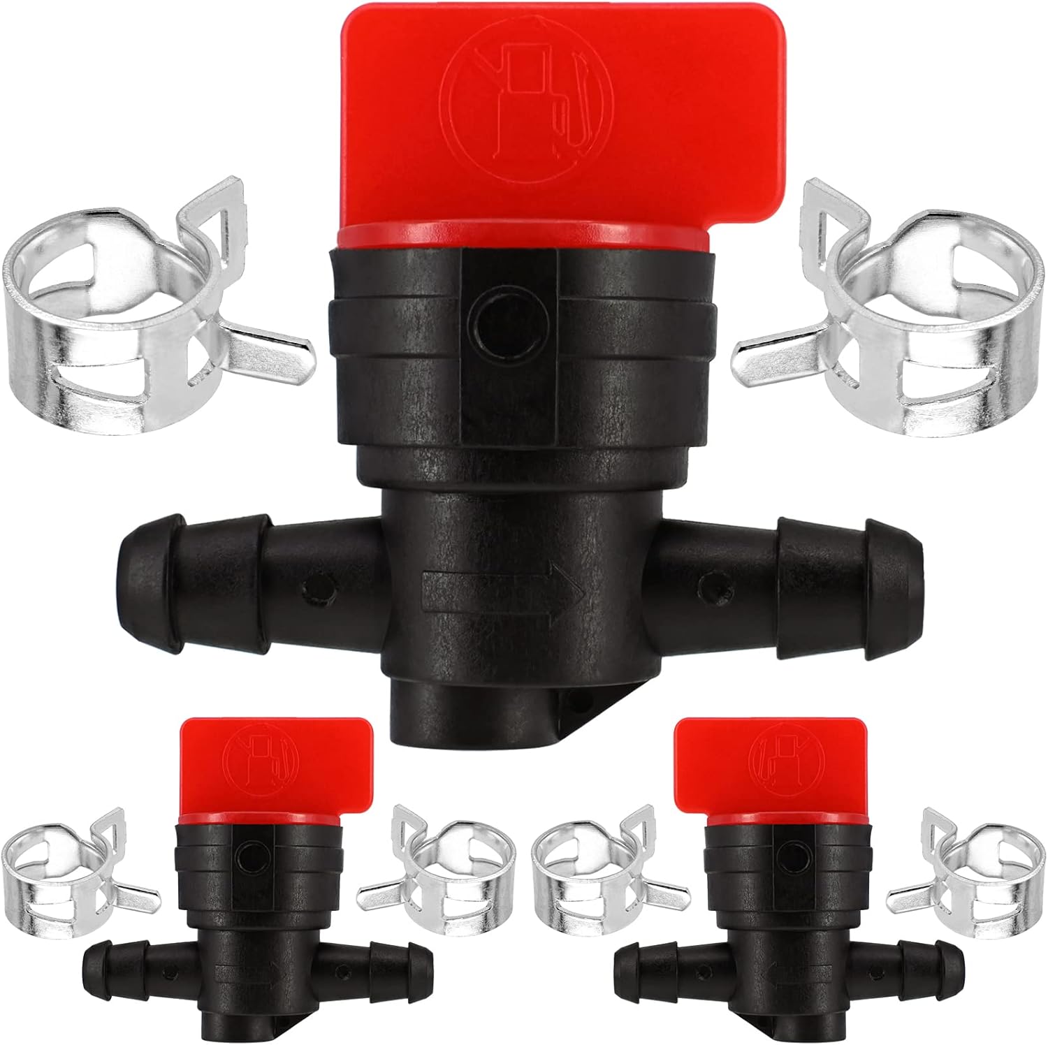 Yeebline Gas Fuel Shut Off Valve, 3-Pack 1/4" Inline Gas Fuel Small ...