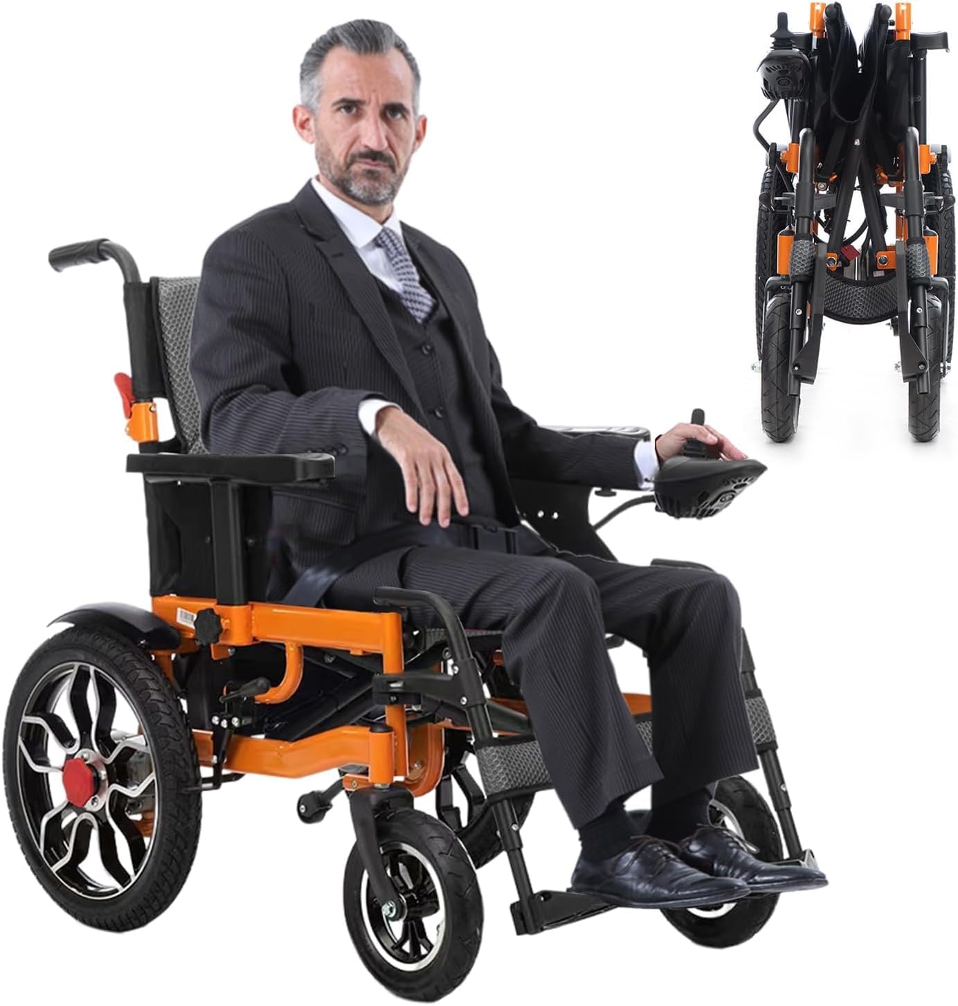 Amazon.com: Foldable Electric Wheelchairs,Durable Power Chair for ...
