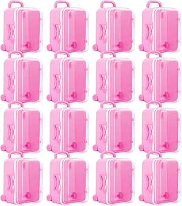 Amazon.com: IJRPLM 16 Pack Mini Suitcase Favor Box,Clear Tiny Suitcase ...