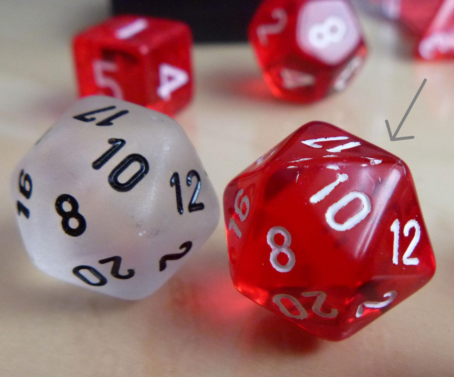 Amazon.com: Polyhedral 7-Die Translucent Dice Set - Smoke with Red : Toys & Games