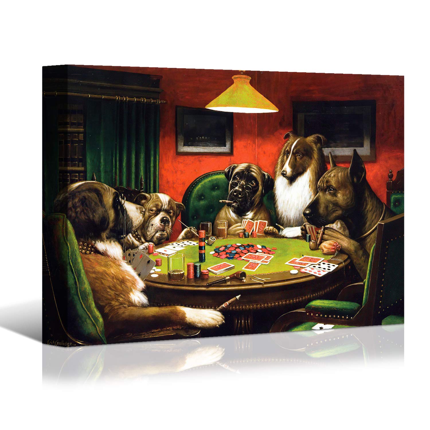 Amazon.com: Algasan Dogs Playing Poker (or Dogs Playing Cards) C.M ...