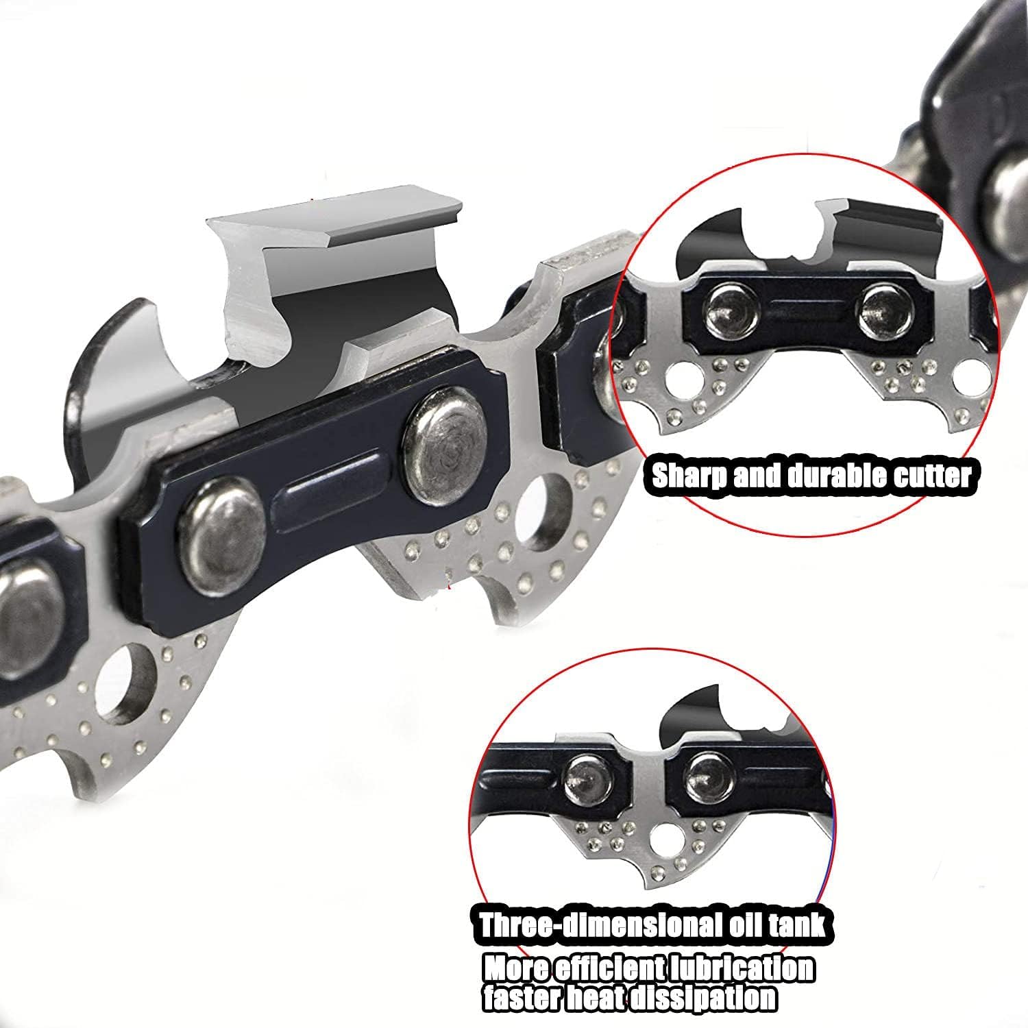 Snapklik.com : S40 10 Inch Chainsaw Chain .050" Gauge 3/8" LP Pitch 40 ...