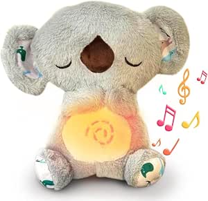 LATTCURE Schlummer Otter Knuffeldier met adembeweging en muziek ...