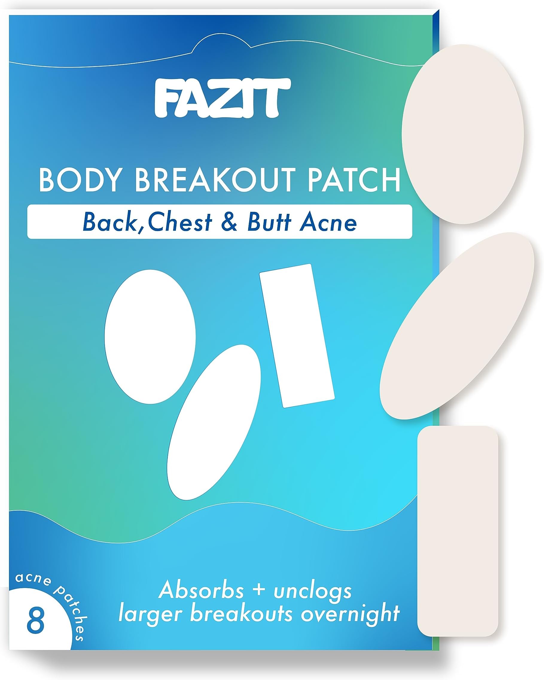 Amazon.com: Fazit Body Breakout Pimple Patches for Body - Multi-shaped ...