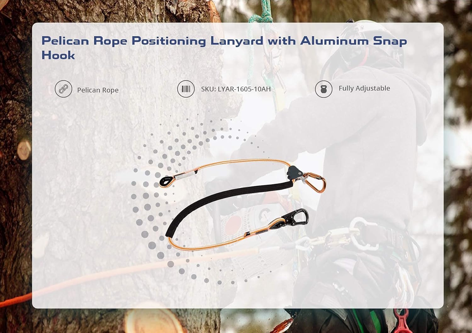 Pelican Rope Cordón de posicionamiento con gancho de aluminio (12 ...