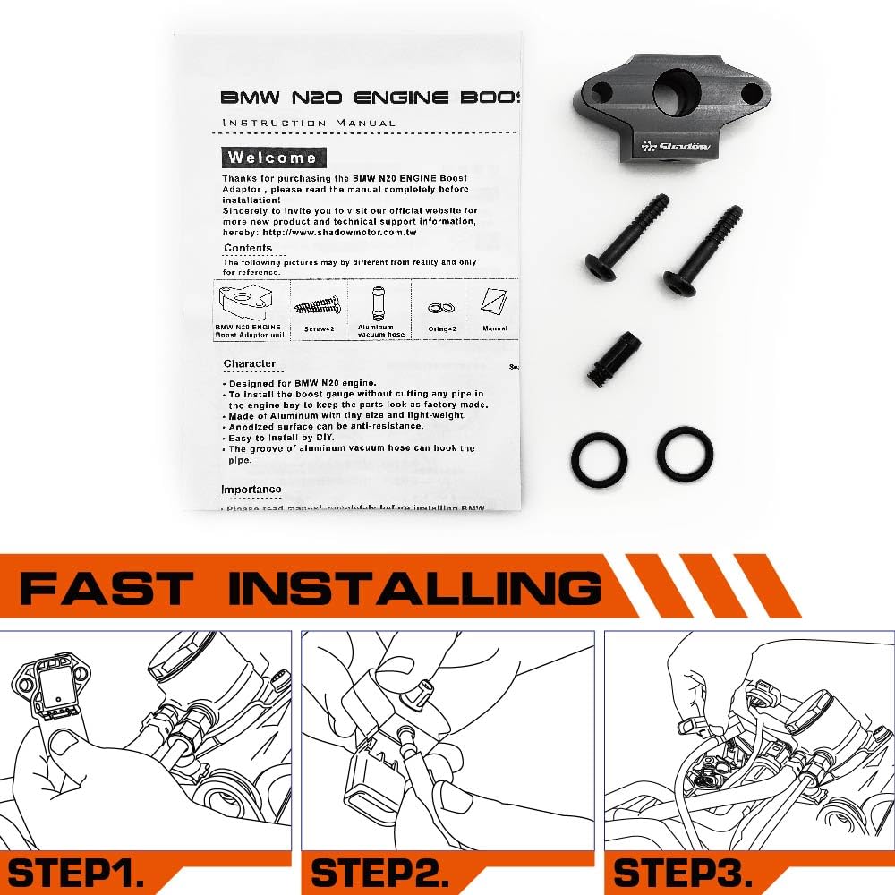 Snapklik.com : Turbo Boost Vacuum Sensor Adapter For BMW N20 16T 20T ...