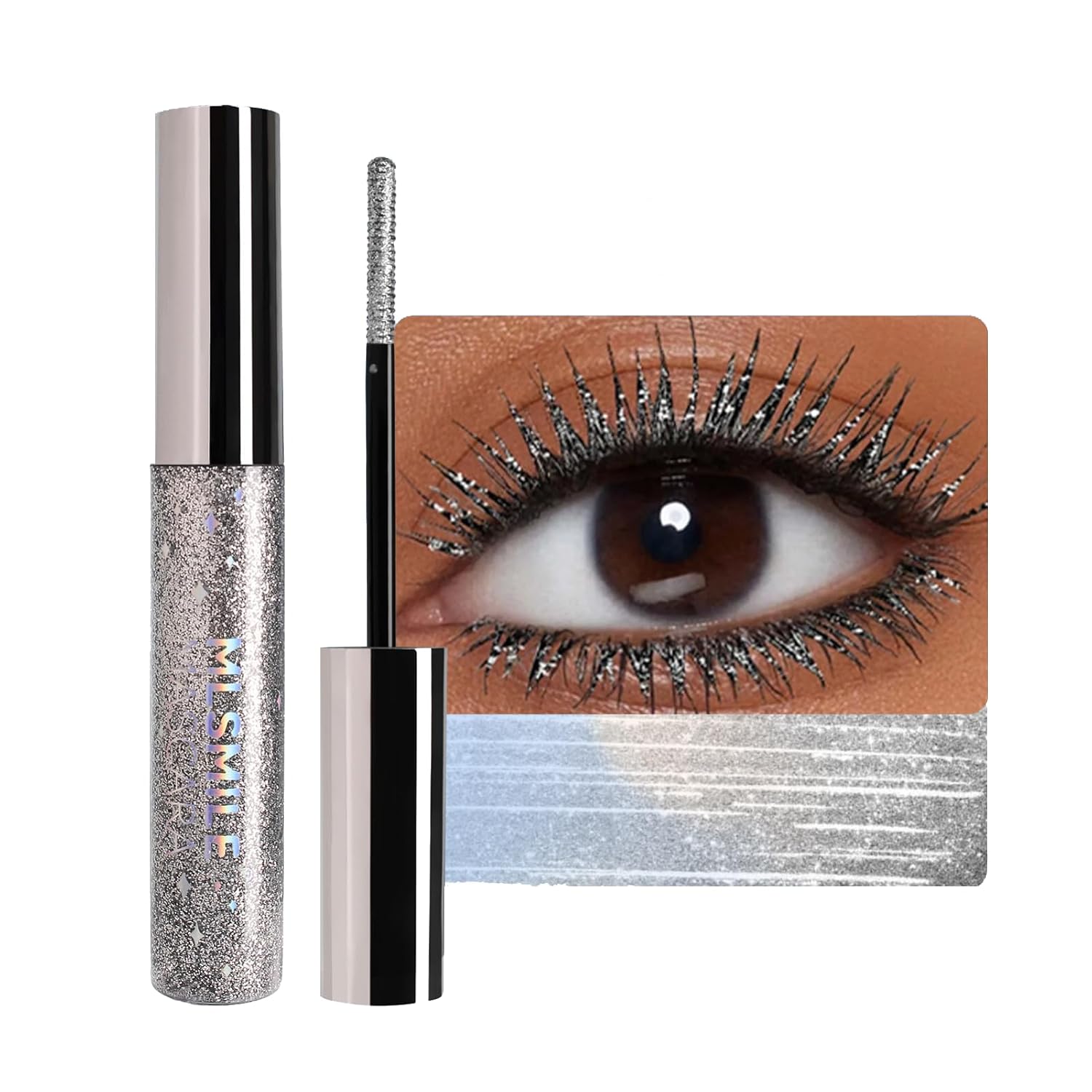 Amazon.com: Corlo Glitter Mascara Silver Eyelash Waterproof Long ...