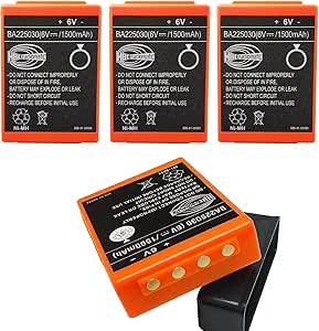 Amazon.com: HZH (4Pack) BA225030 Battery HBC Radiomatic BA225030 6V ...