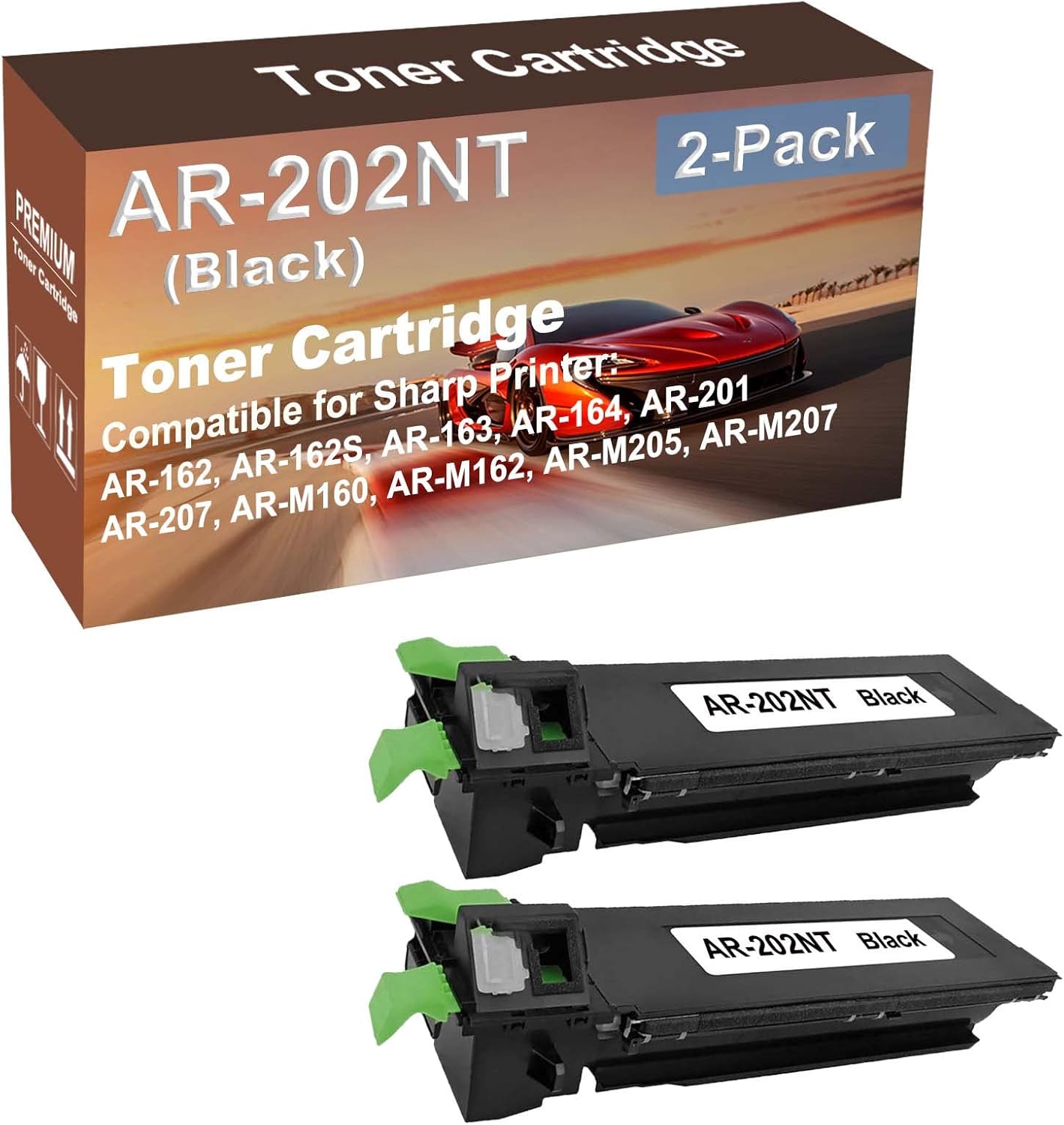Amazon.com: 2-Pack Compatible High Capacity AR-202NT Imaging Toner ...