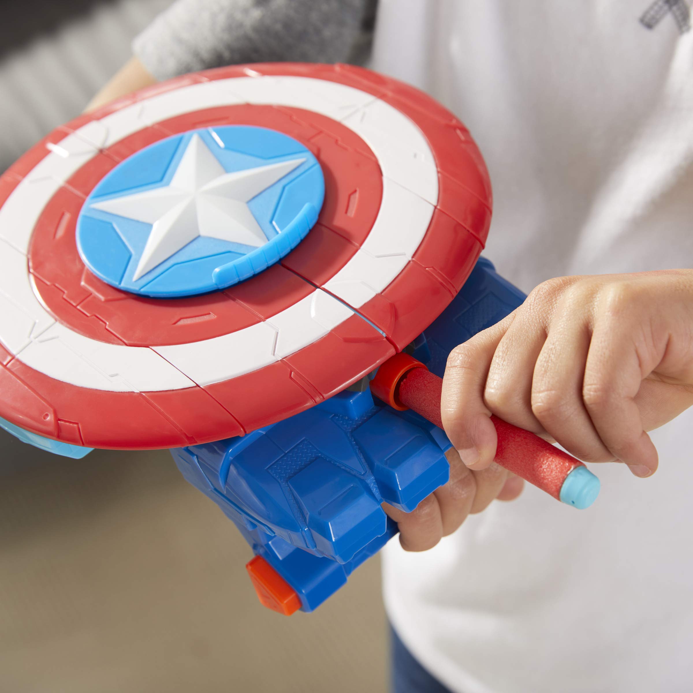 Juguete de rol Marvel Avengers Mech Strike Captain America Strikeshot ...