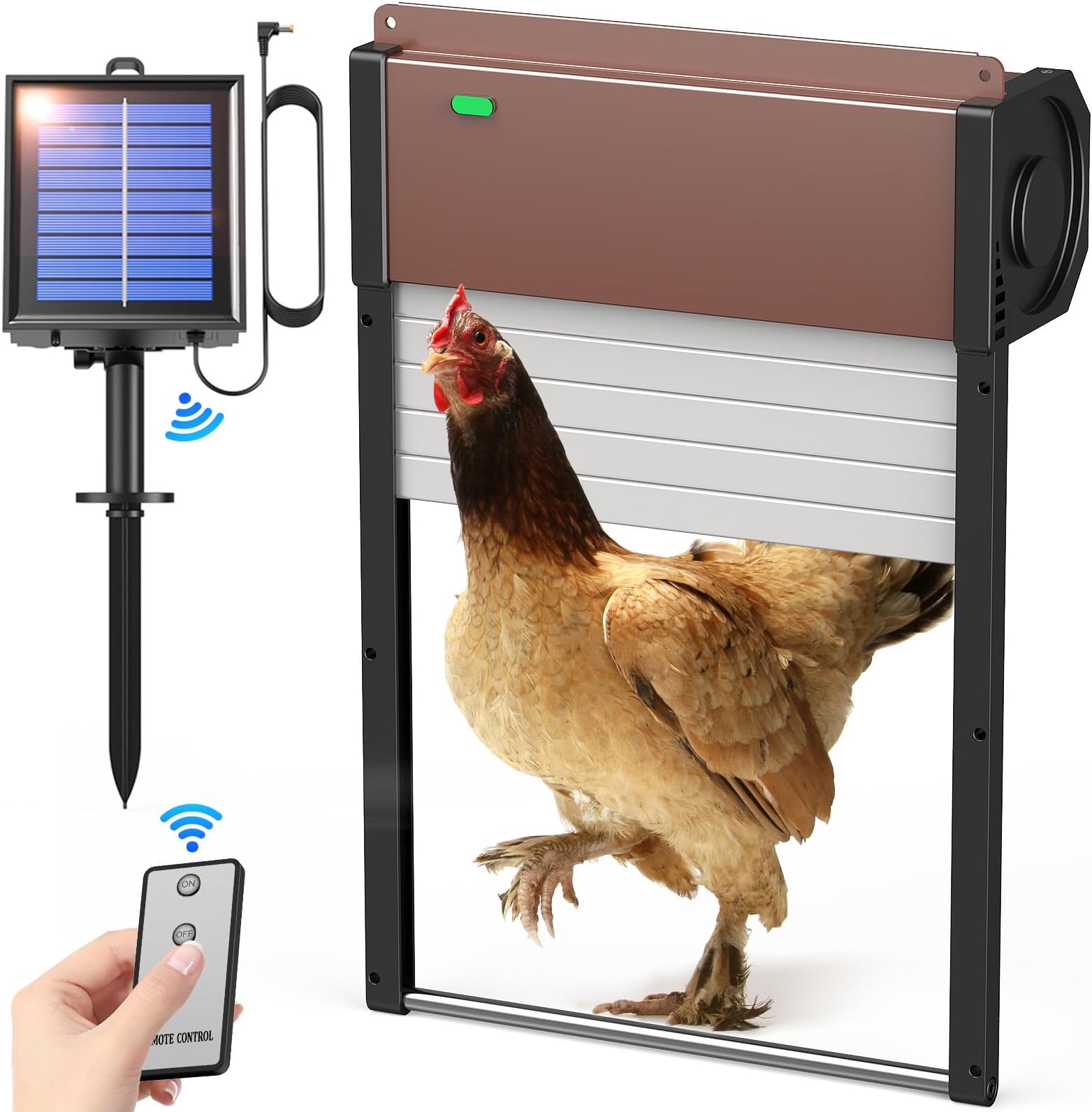 Amazon.com: Automatic Chicken Coop Door Opener - Solar Powered, Auto ...