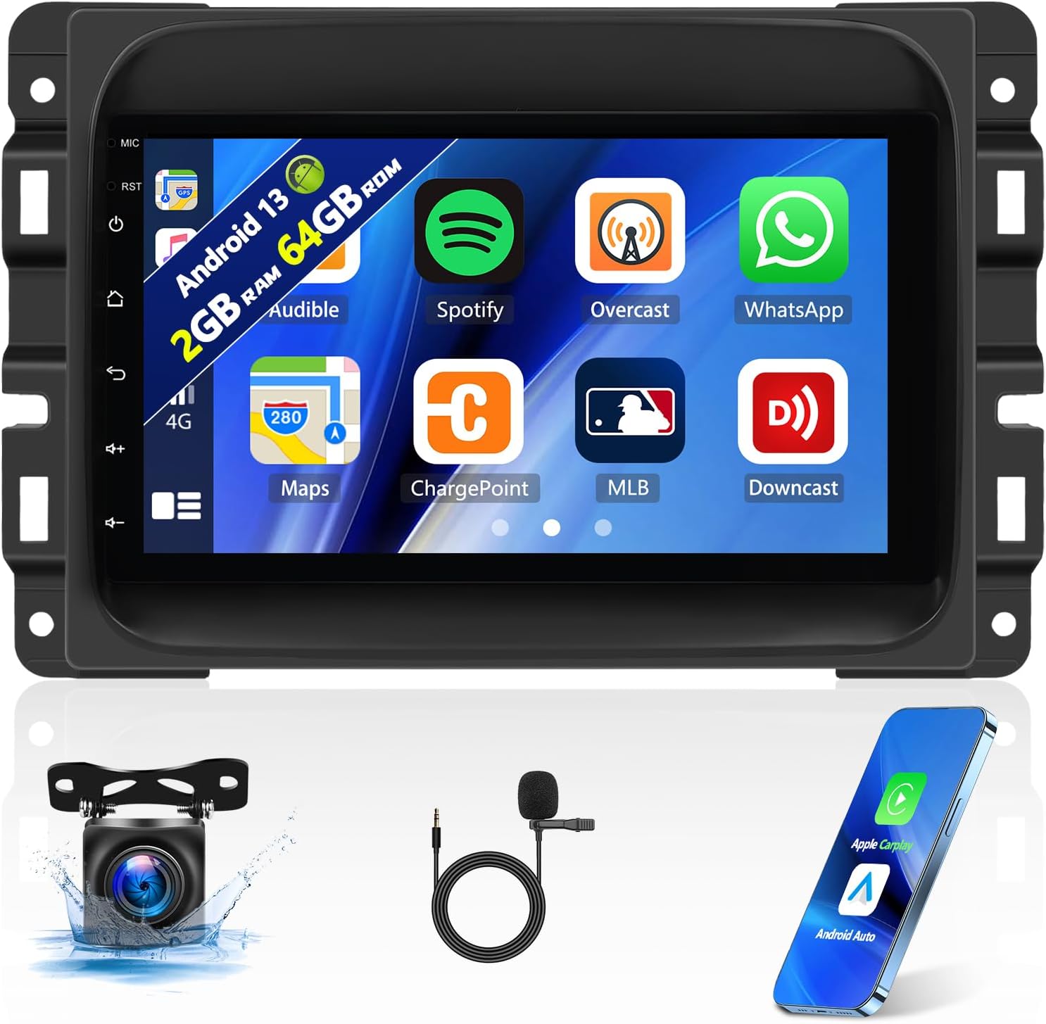 Amazon.com: 2G+64G Android 13 Car Stereo for Dodge Ram 1500 2500 3500 ...
