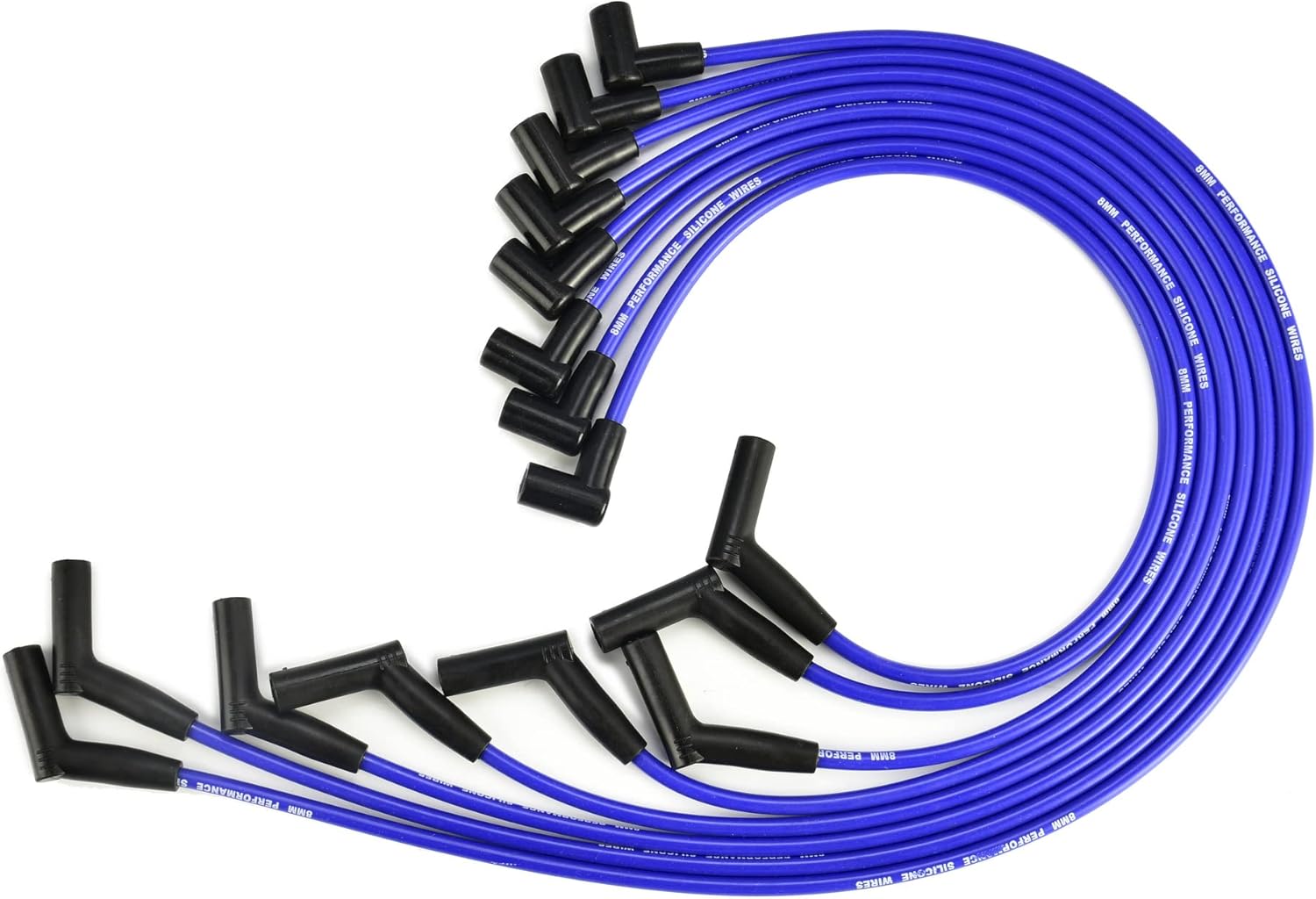 RLP Silicone Spark Plug Wires Set 8.0mm Blue Replacement for SBF Small ...