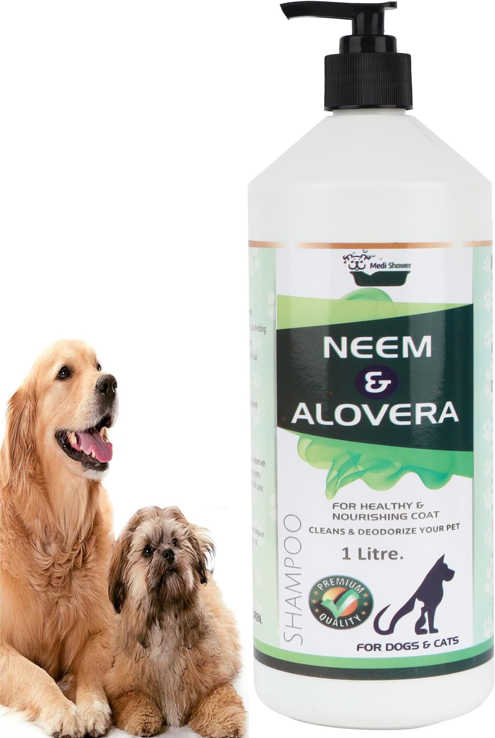 Buy Medilogy Biotech Dog Shampoo Neem Aloe Vera 1 Litre Ayurvedic White ...
