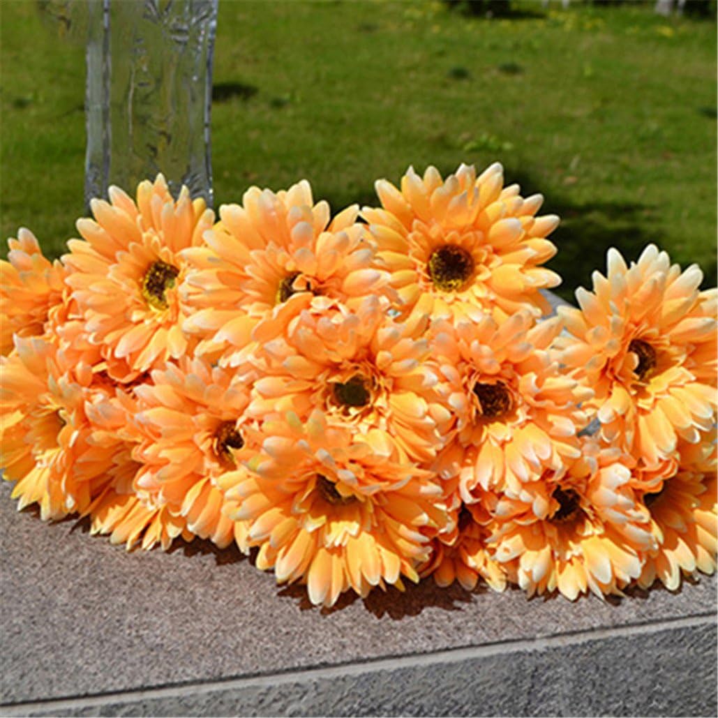 Amazon.com: super1798 1 Pc Artificial Silk Gerbera Daisy Flower Wedding ...