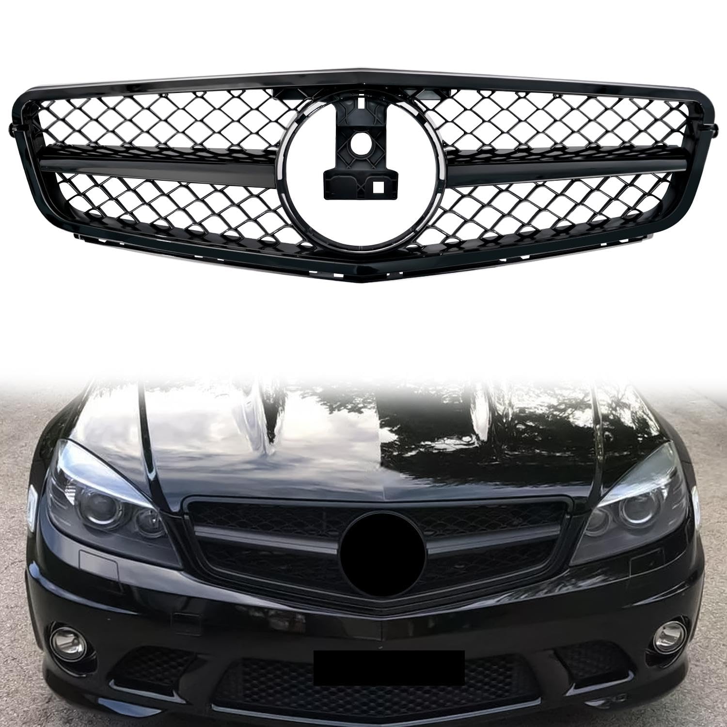 Amazon.com: C300 W204 Grill Front Bumper Grille for Mercedes Benz C300 ...