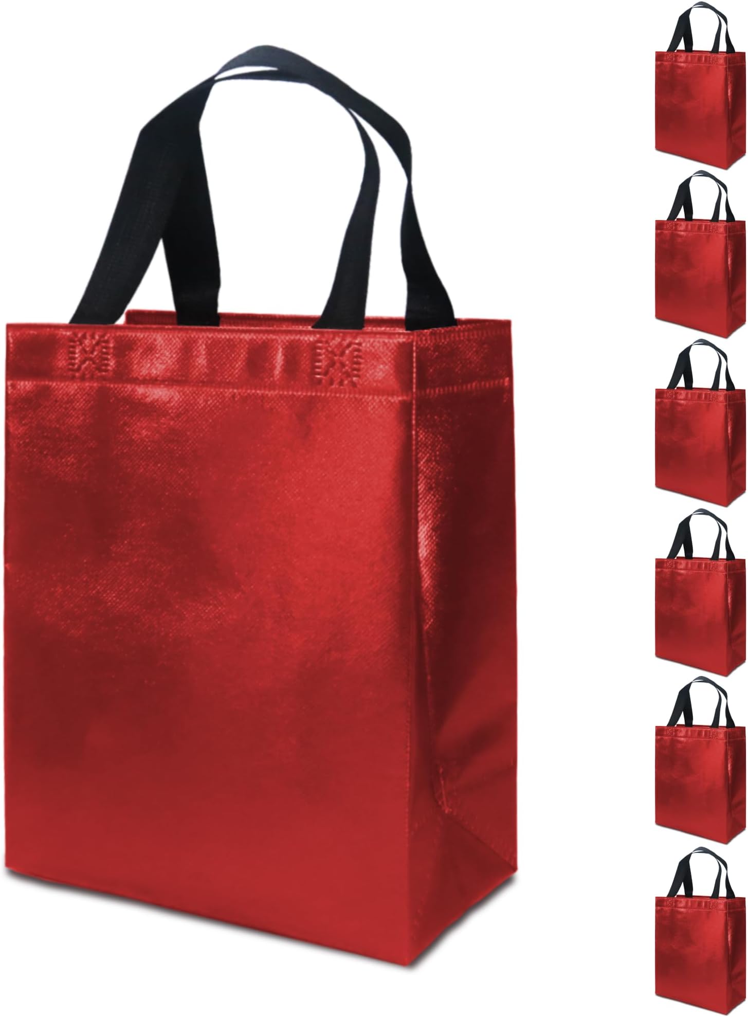 Amazon.com: FONXHEE 6 Pack Red Gift Bags with Tissues, Medium Reusable ...