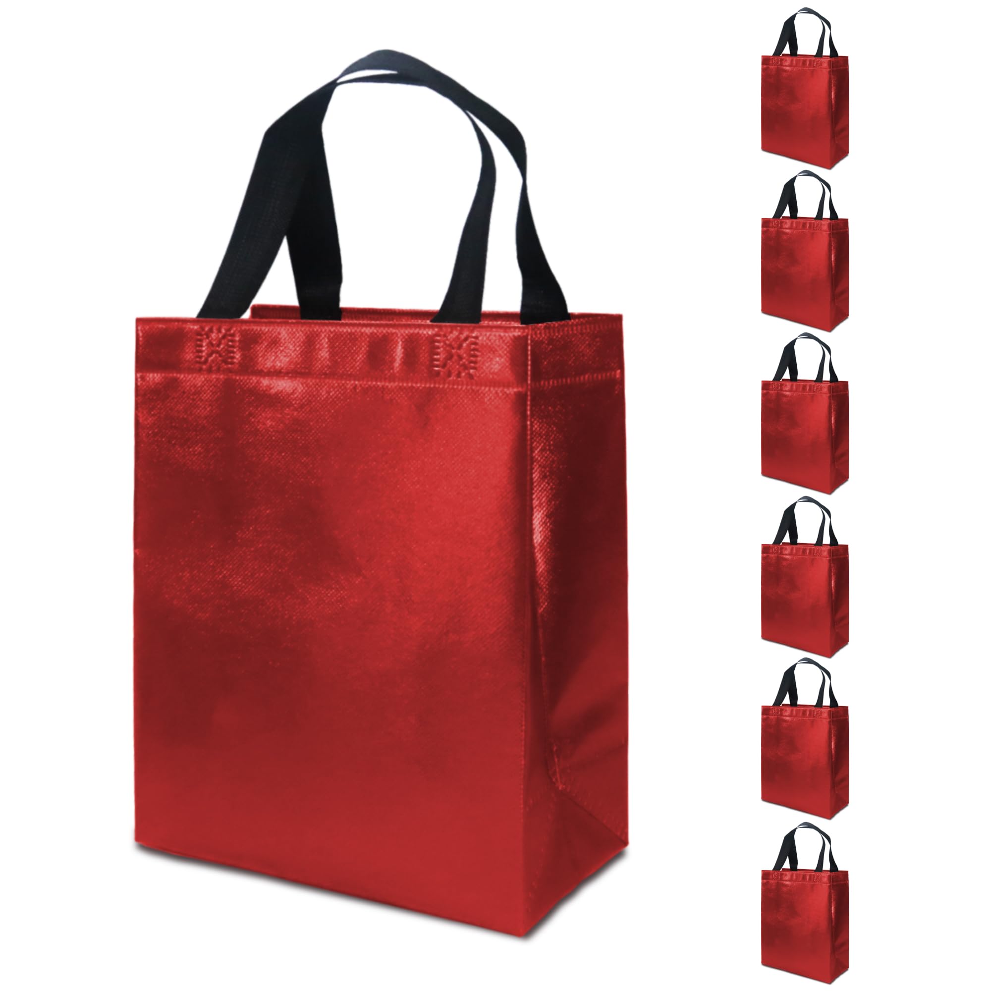 Amazon.com: FONXHEE 6 Pack Red Gift Bags with Tissues, Medium Reusable ...