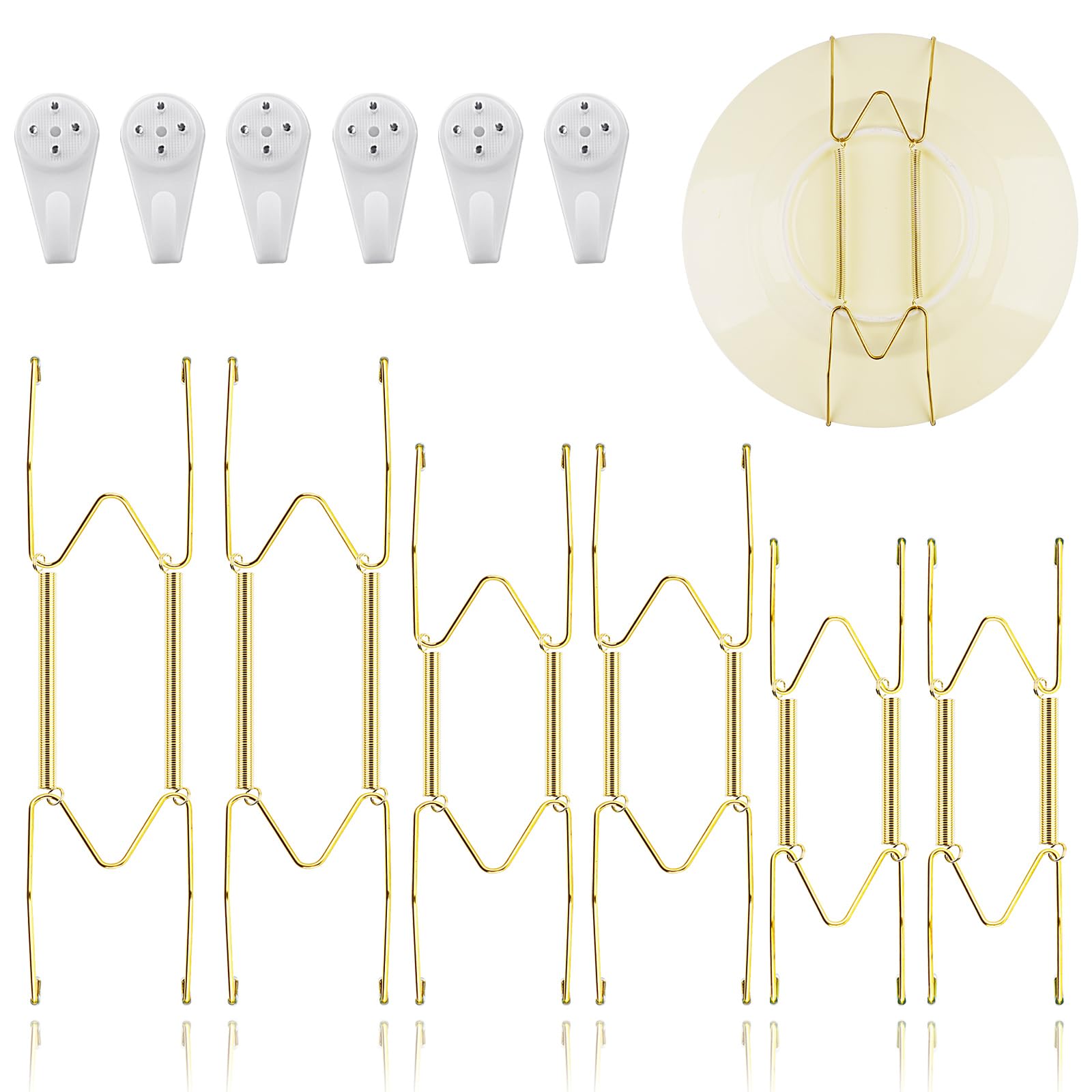Amazon.com: COIDEA 6 Pieces Plate Hangers for Wall, 6 8 10 Inch Plate ...