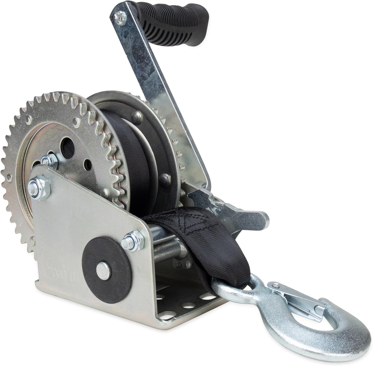 Amazon.com: Camco 2000lb Boat Trailer Winch - Manual Hand Crank Boat ...