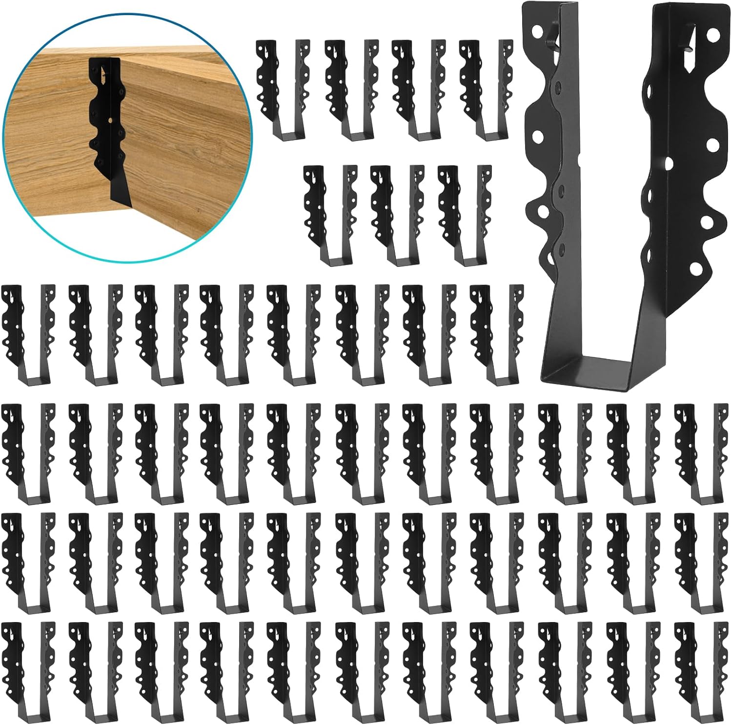 Amazon.com: 2x6 Joist Hanger 48Pcs,Q235B Steel Face Mount Joist Hangers ...