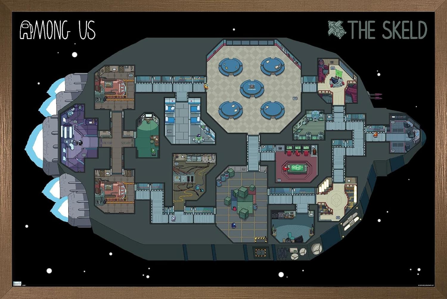 Amazon.com: Trends International Among Us - Skeld Map Wall Poster, 22. ...