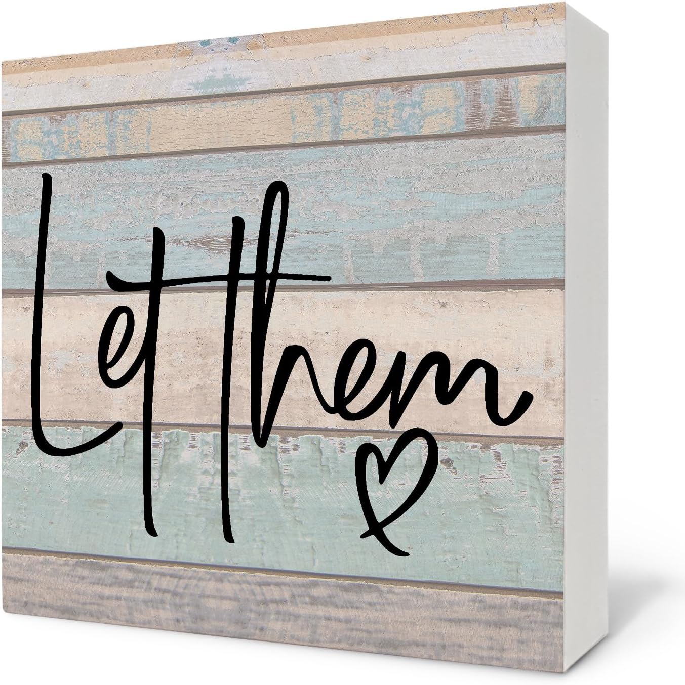 Amazon.com: Nvotell Let Them Wooden Sign - Mental Health Quotes Wood ...
