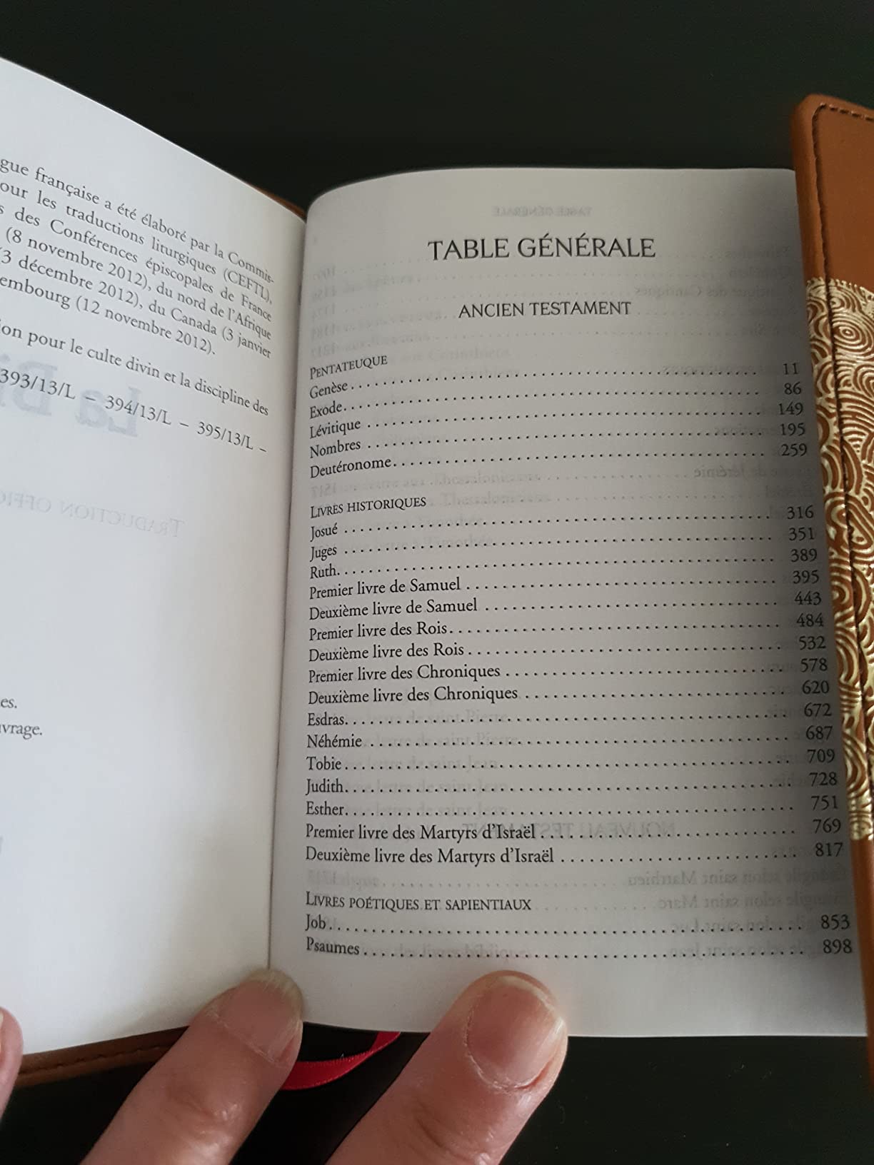 Amazon.fr - La Bible. Traduction liturgique officielle. Édition de ...